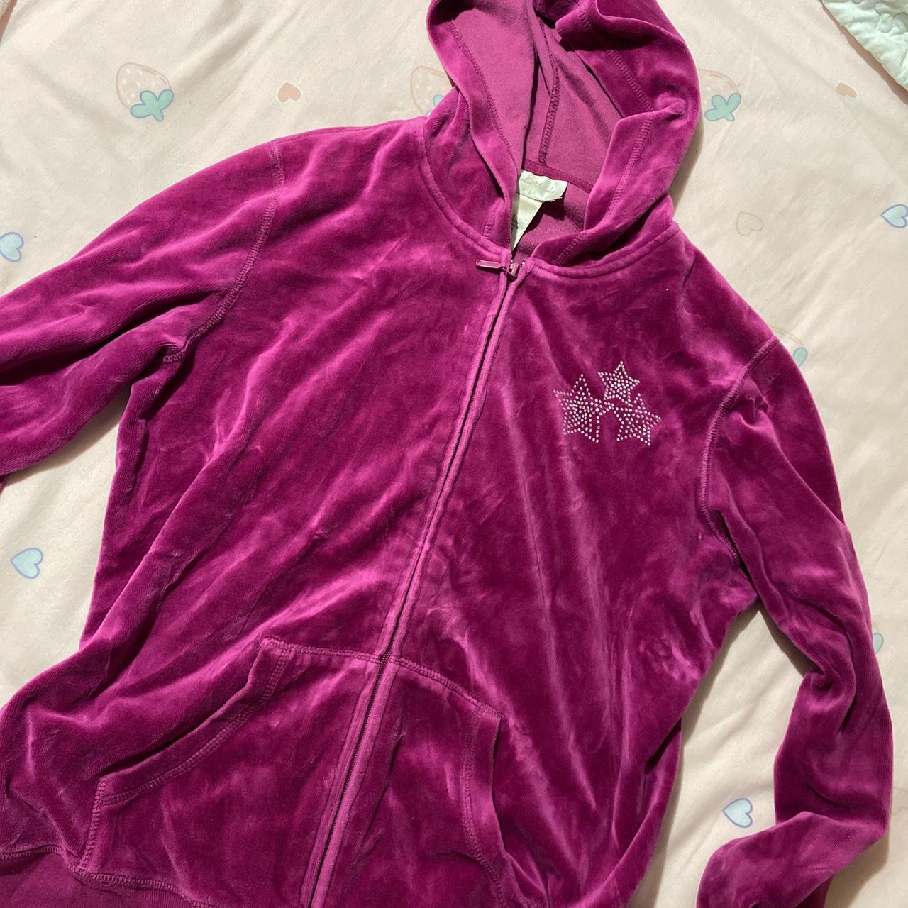 the cutest y2k pink velour jacket! - in great... - Depop