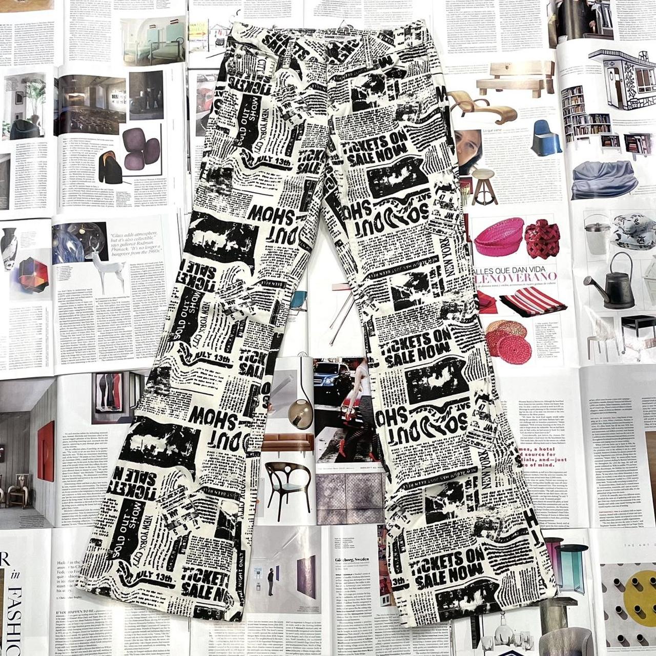 GARAGE low rise flare newspaper jeans size US... | Depop