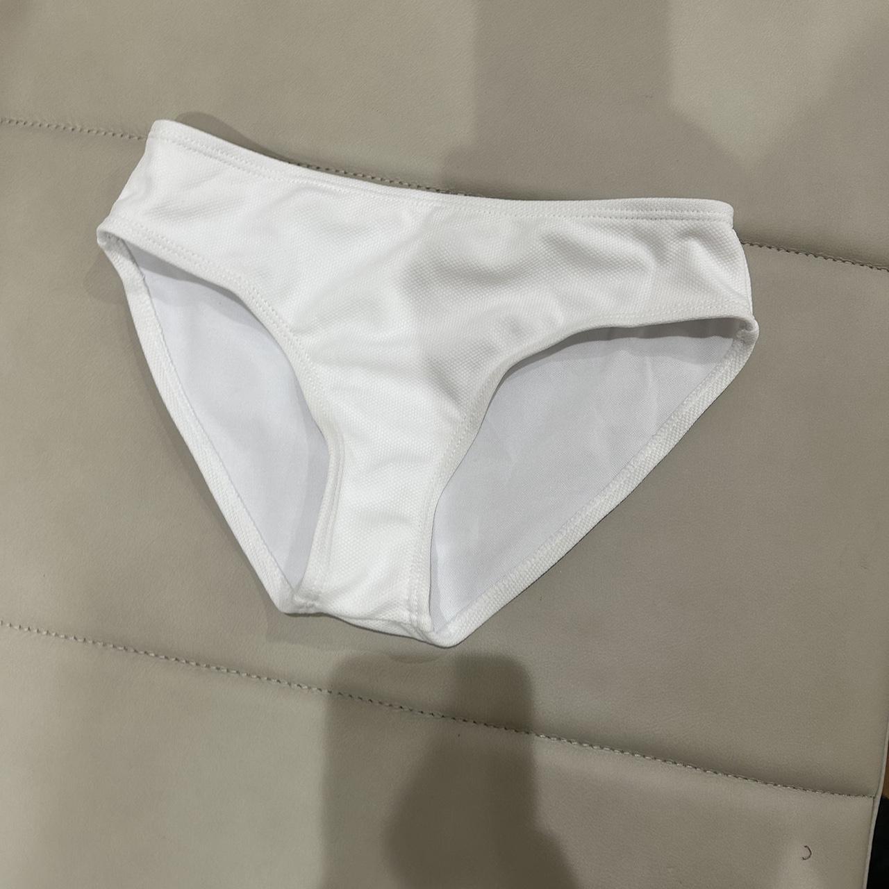 Small White swimsuit bottoms - Depop