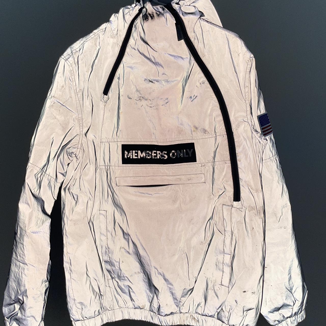Reflective Members Only Jacket size medium good... - Depop