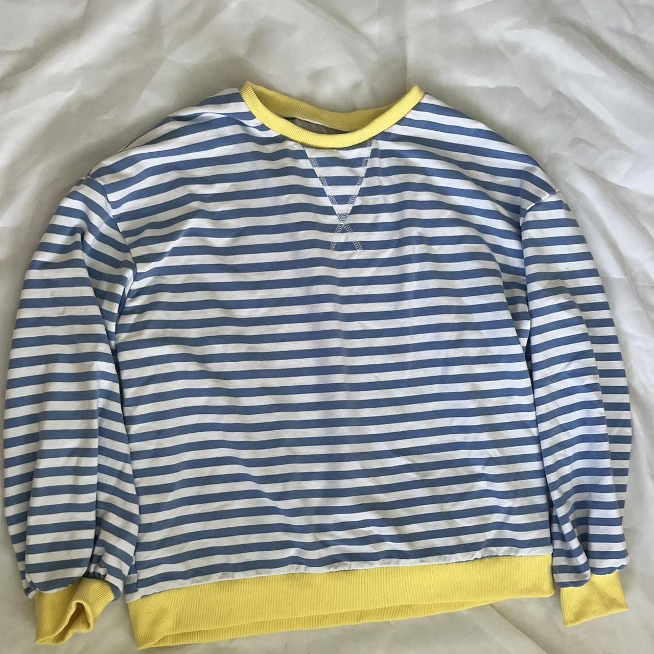 Brandless Oversized Stripped Shirt - free people... - Depop