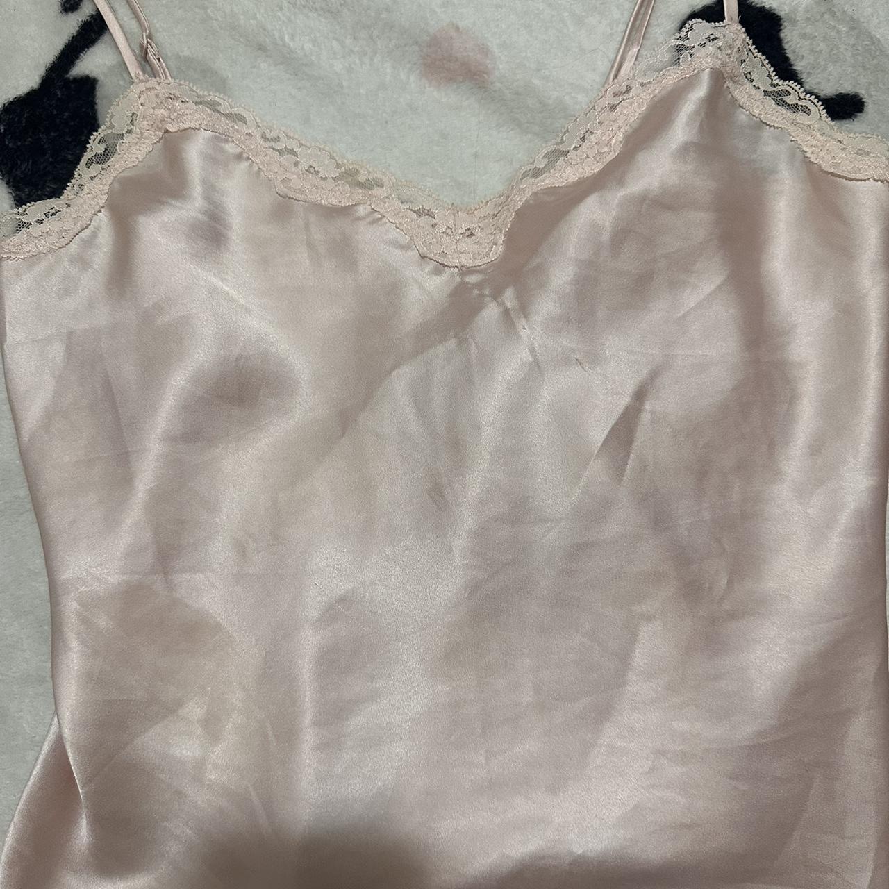 Silk Like victoria secret pink cami with lace #cute... - Depop