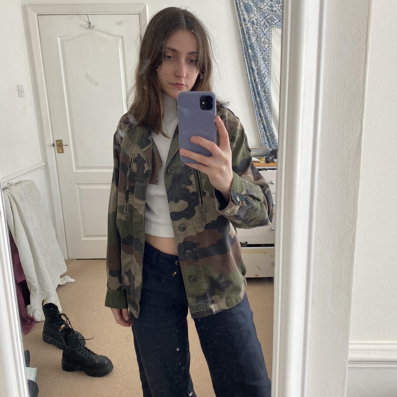 Military / army camp jacket. Slightly oversized boxy... - Depop