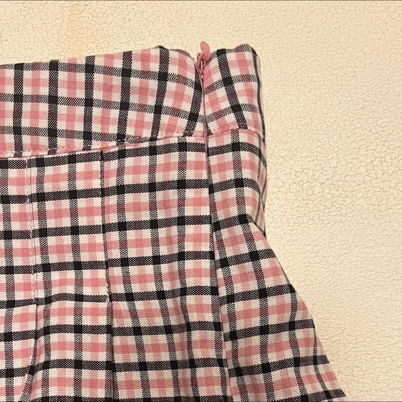 Bershka Women's Pink and Black Skirt | Depop