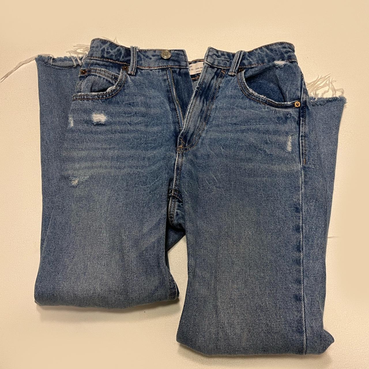 Stradivarius Women's Blue Jeans | Depop