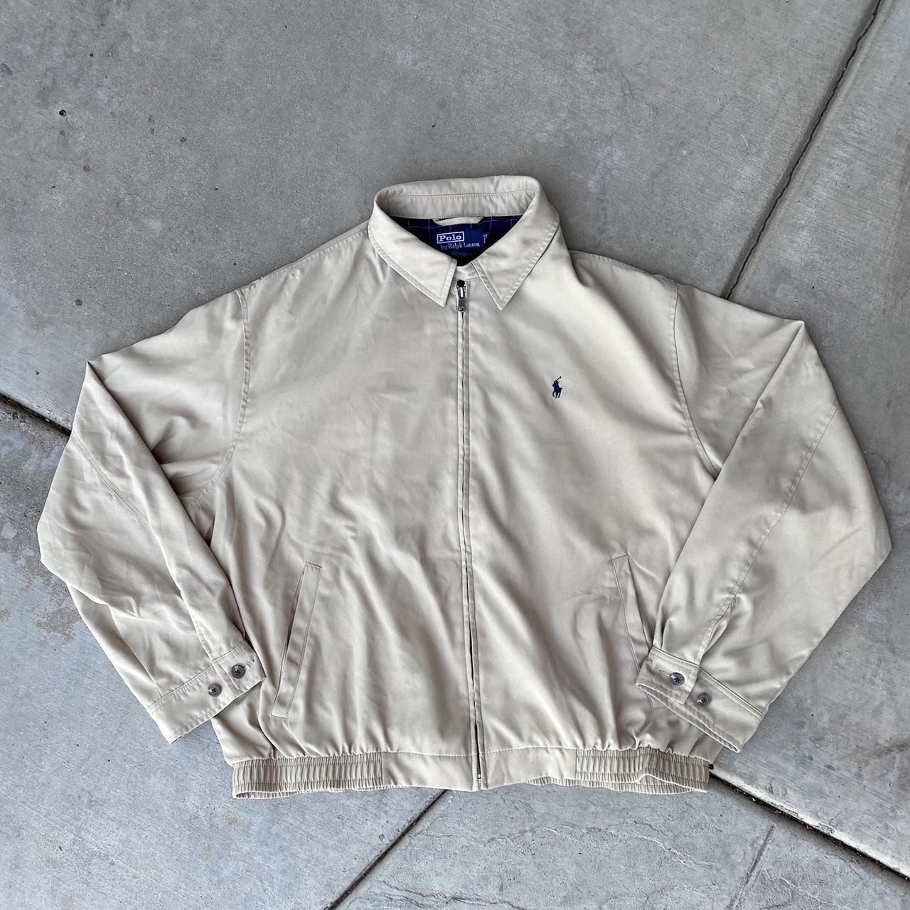 Polo Ralph Lauren Men's Cream and Tan Jacket | Depop