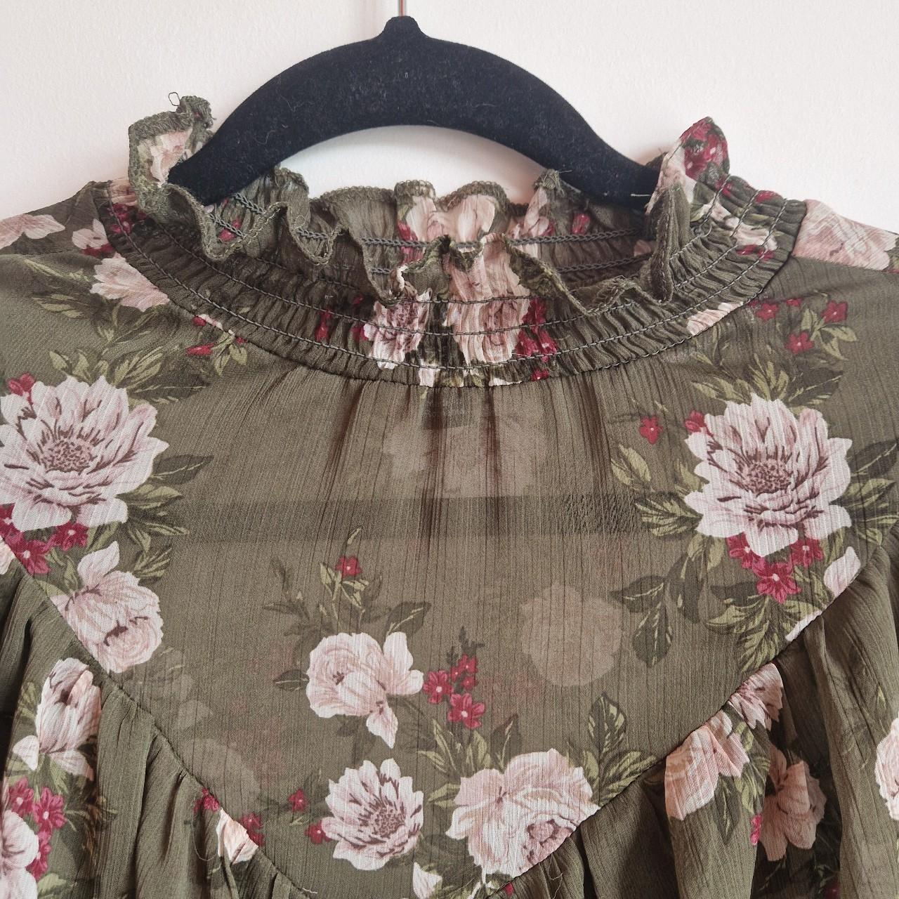 New Look Sheer Flower Blouse Brand: New Look Size:... - Depop