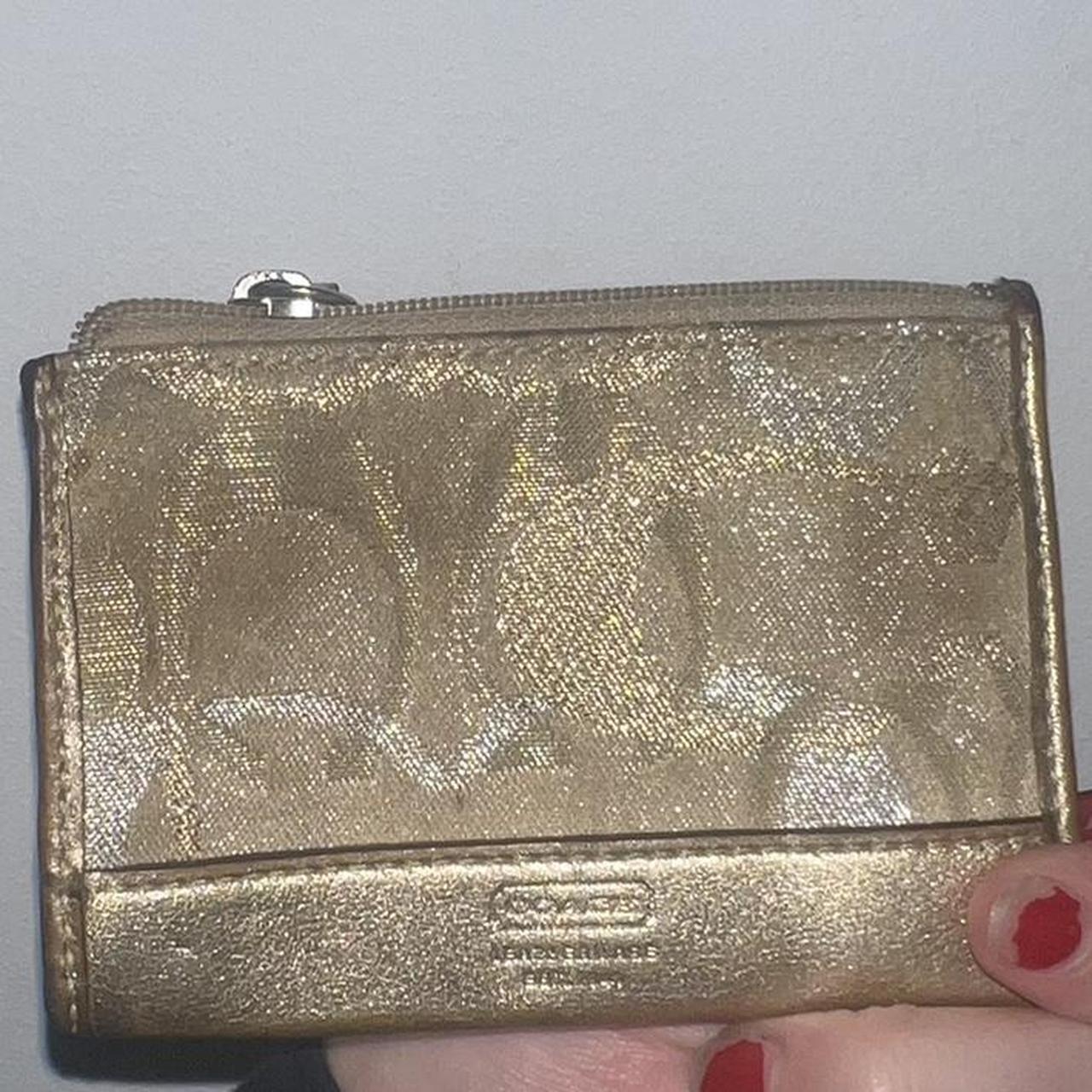 Gold coach wallet - Depop