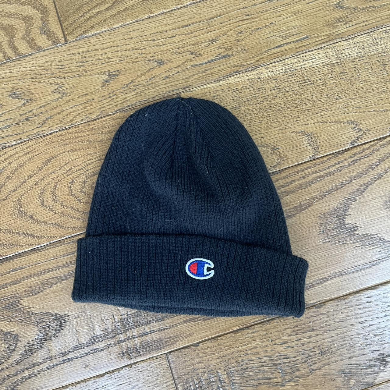 kids black Champion beanie hat #beanie #champion - Depop