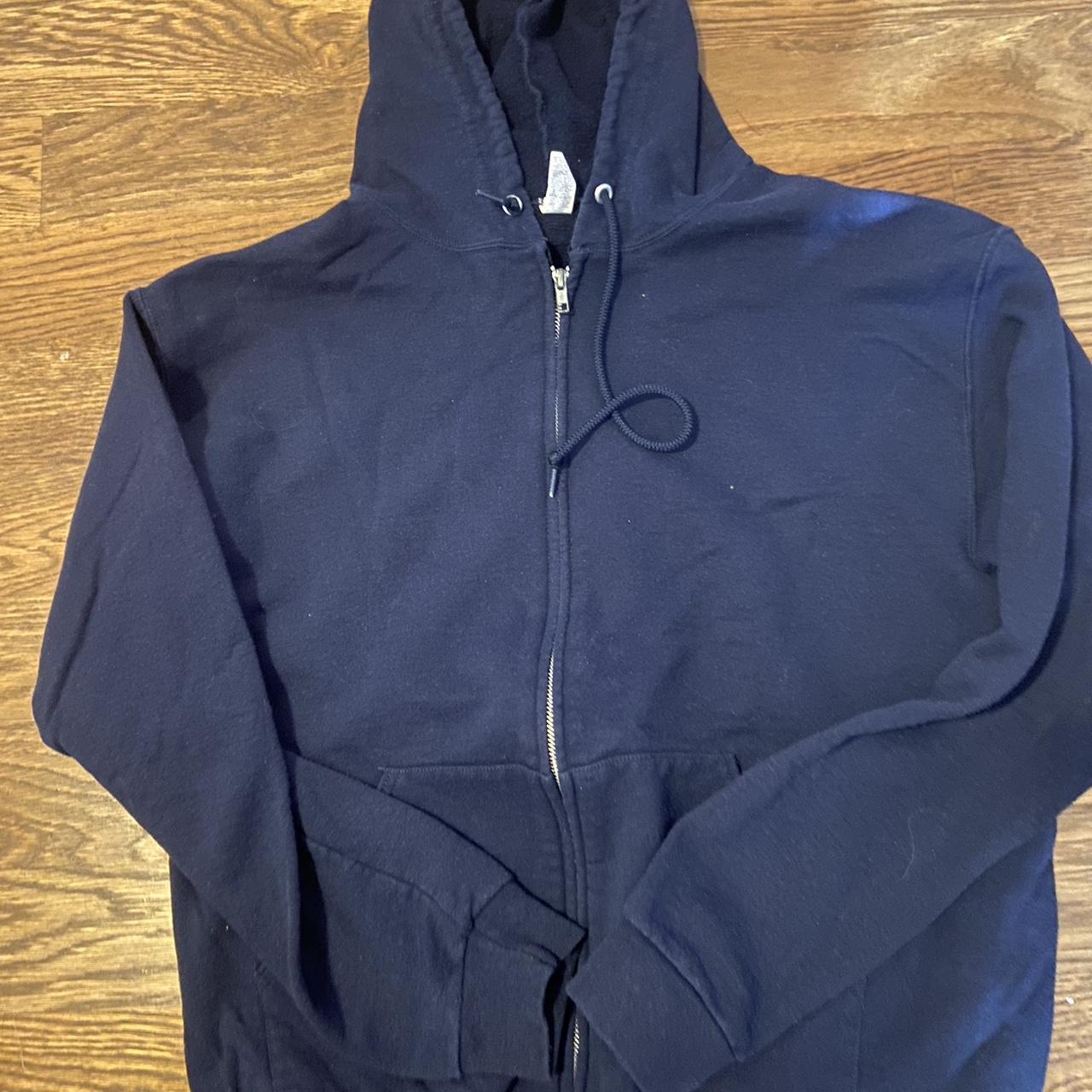 womens lightweight navy blue zip up jacket perfect... - Depop