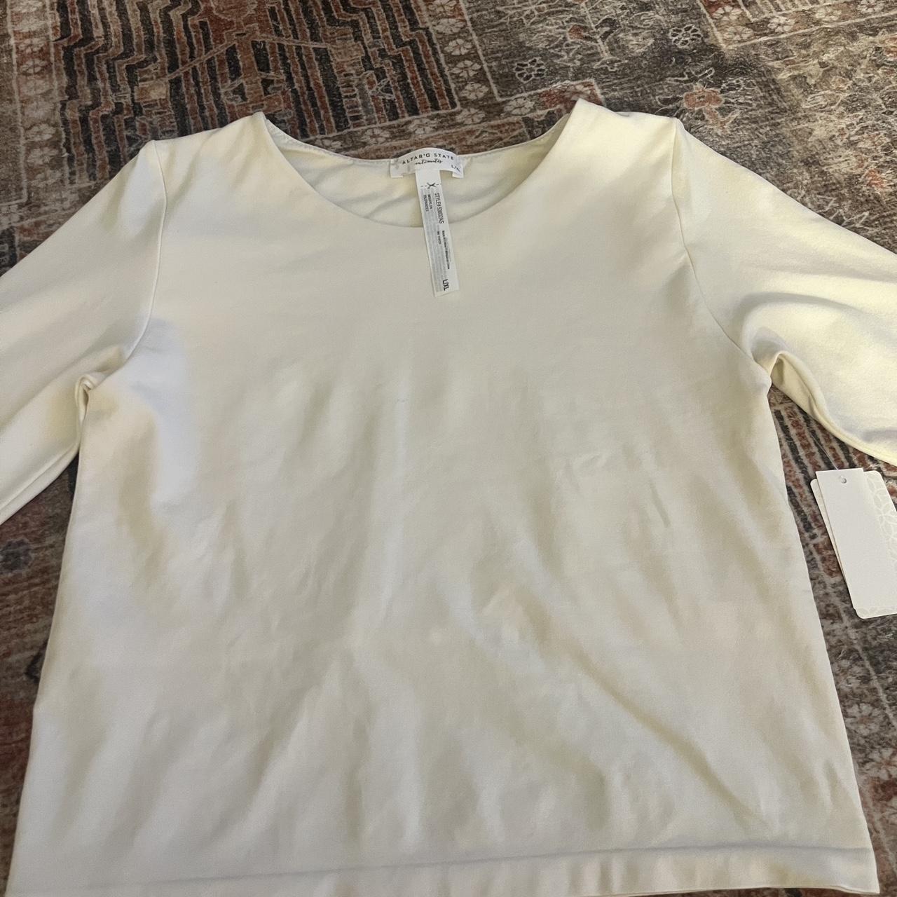 Altard State Cream long sleeve top. Slightly... | Depop