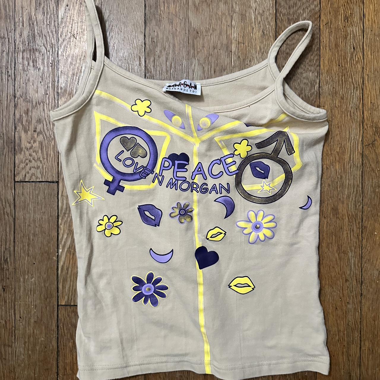 vintage morgan tank top size small but is super... - Depop