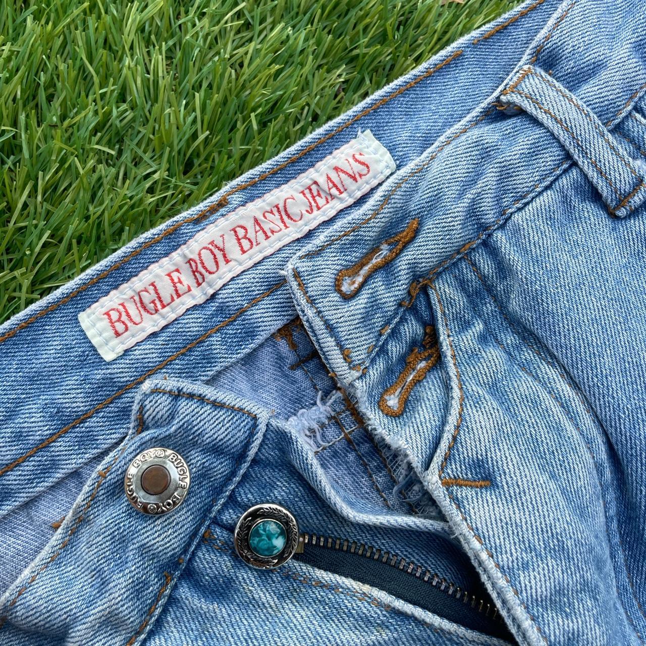 bugle boy vintage western style light colored jeans... - Depop