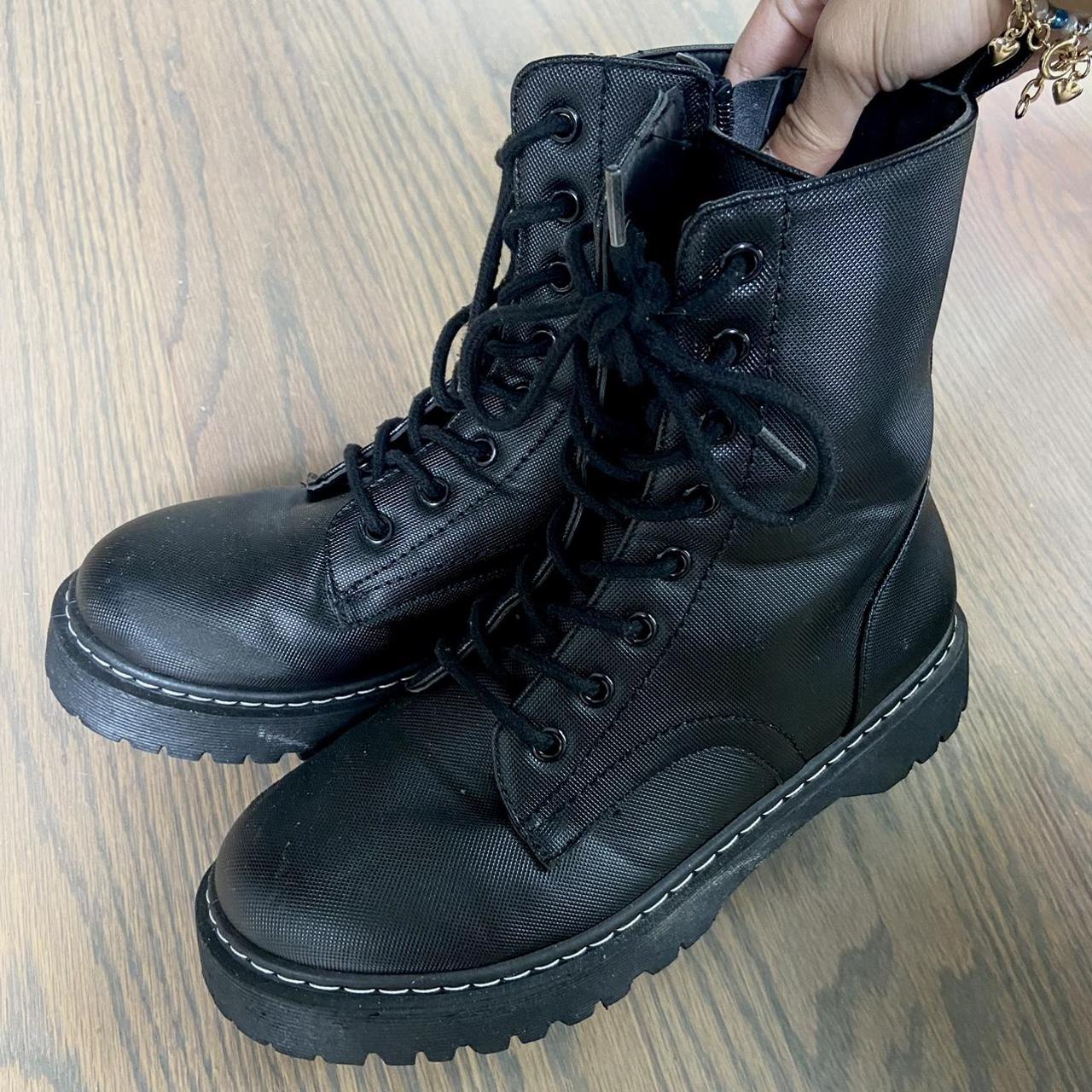 Black combat boots Doc marten dupes Worn 3 times max... - Depop