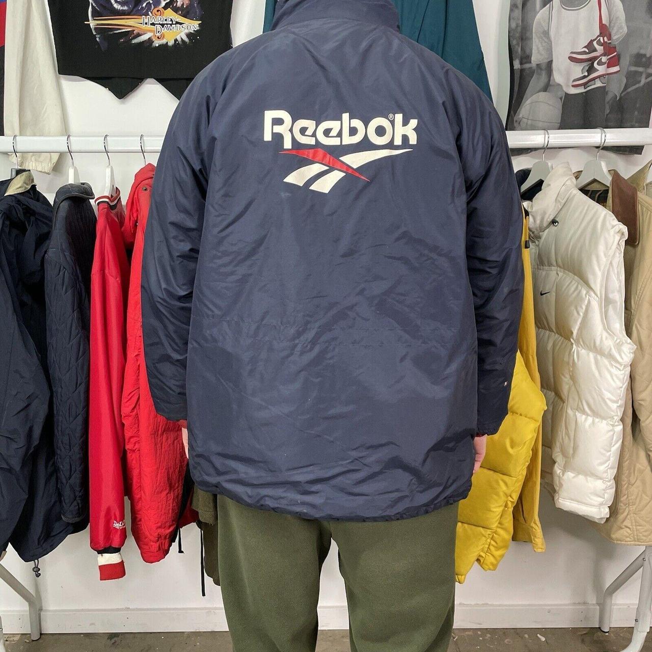 Reebok Sports Coat 90s Puffer Full Zip Rain Jacket,... - Depop