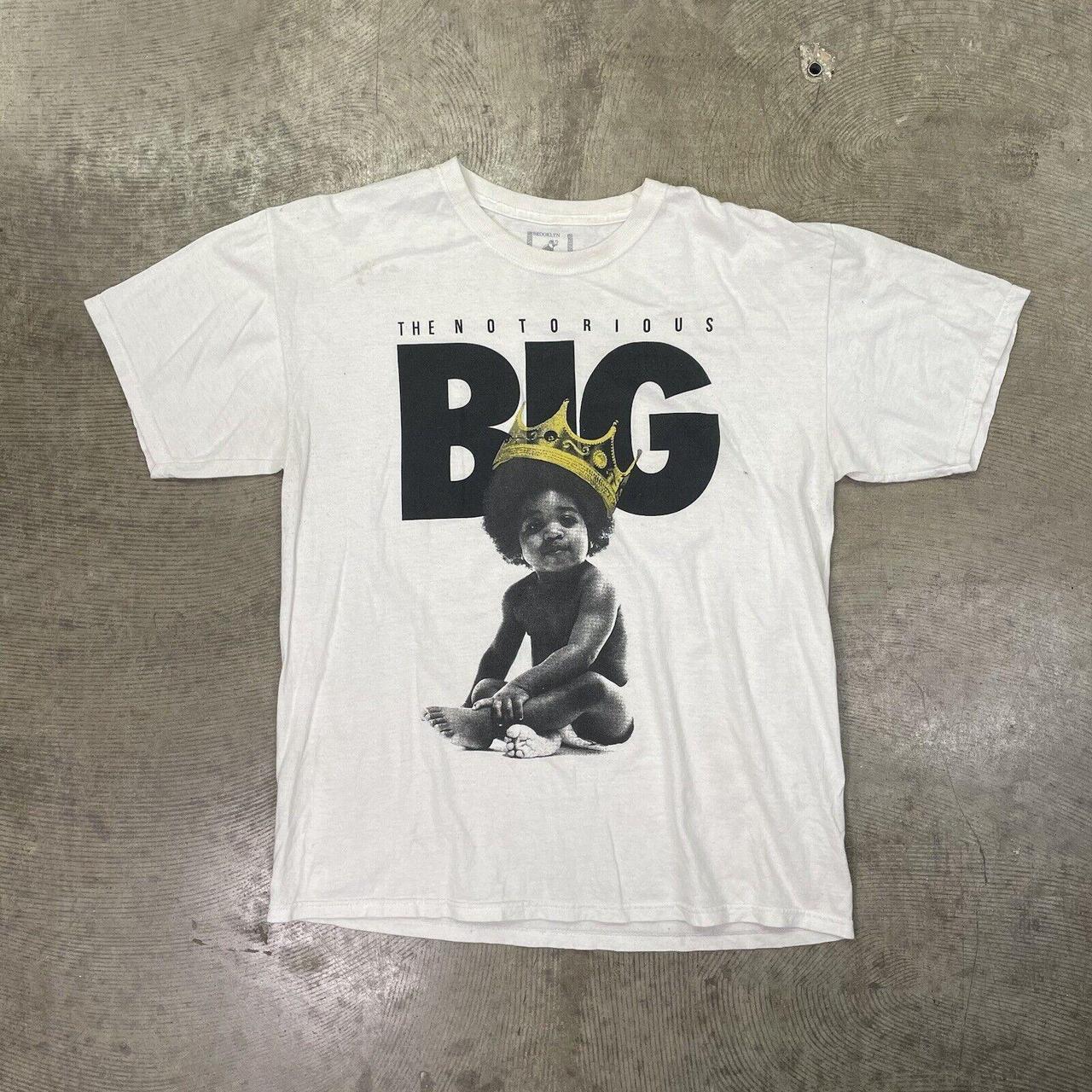 Notorious Big Graphic T Shirt Music Band Tee White Depop