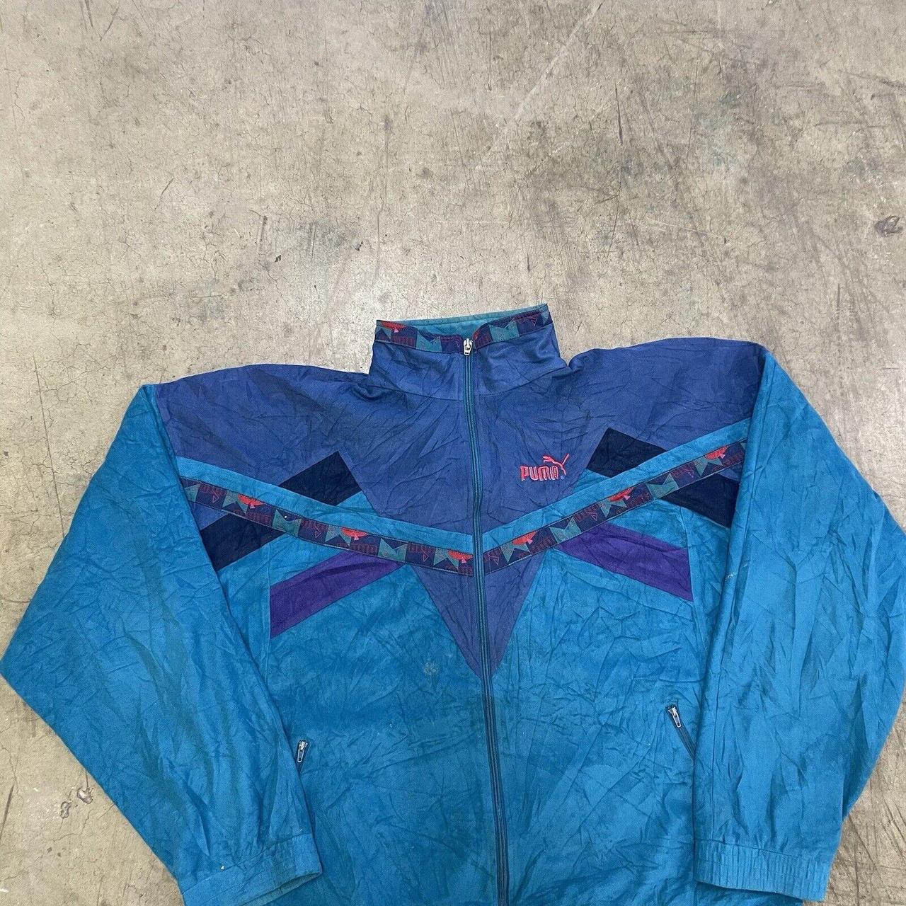 Puma Vintage Track Jacket 90s Sports Full-Zip Top,... - Depop
