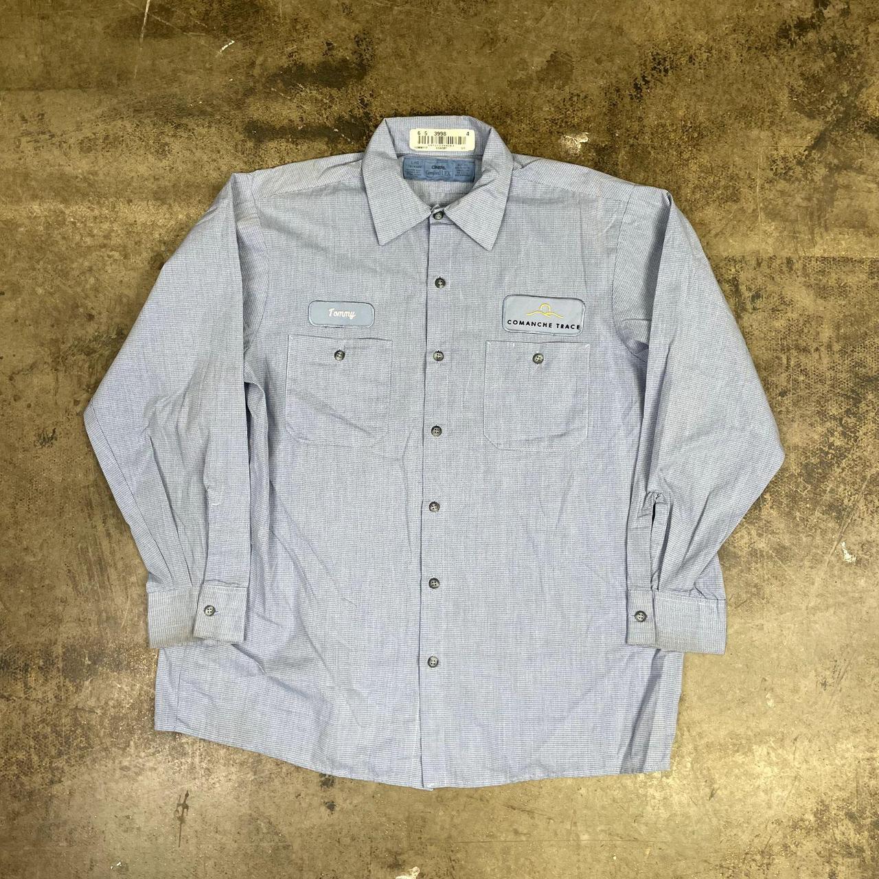 Vintage Work Shirt 90s Check Workwear Mechanic... - Depop