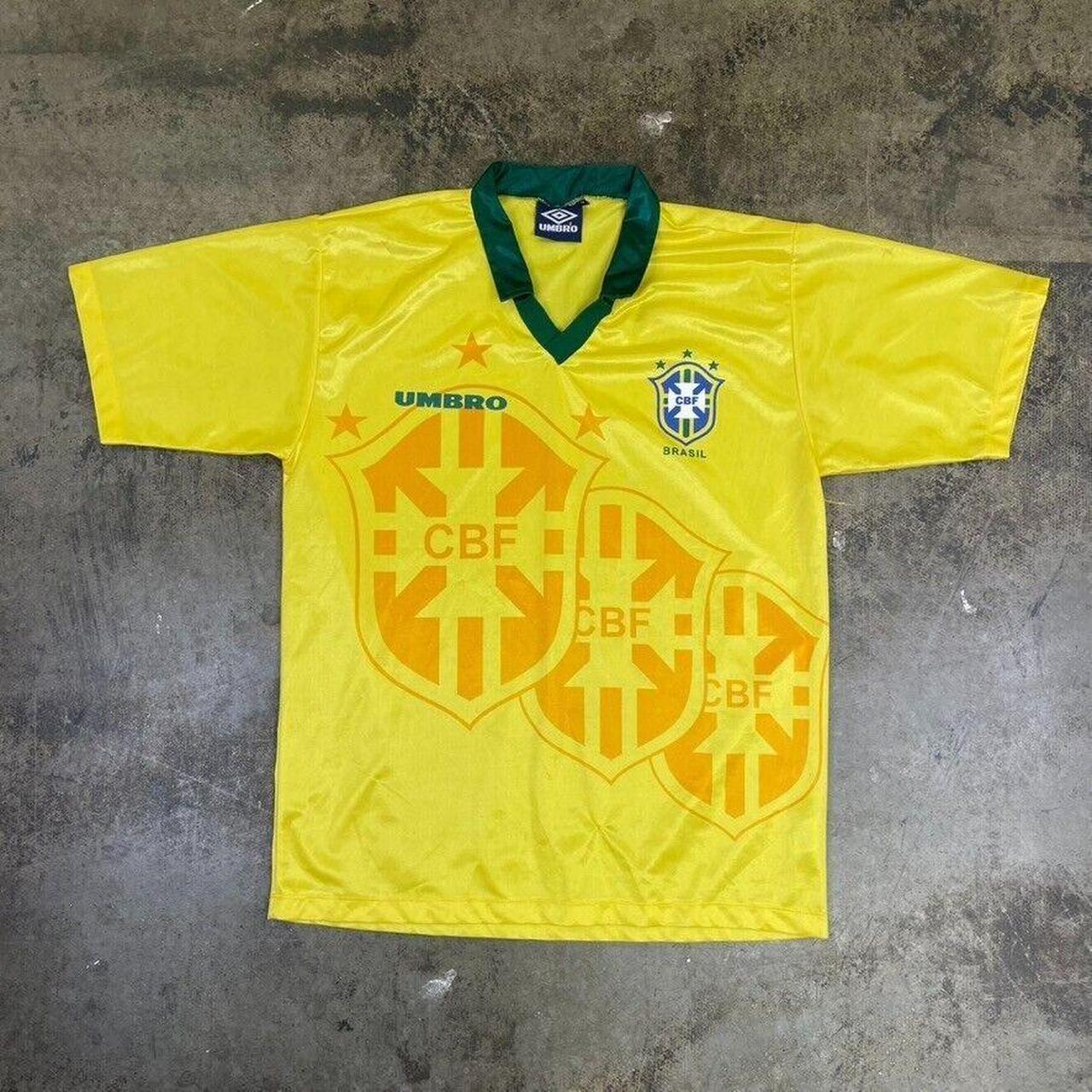 Umbro Jersey 90s Football Shirt CBF Brazi 1994/7... - Depop