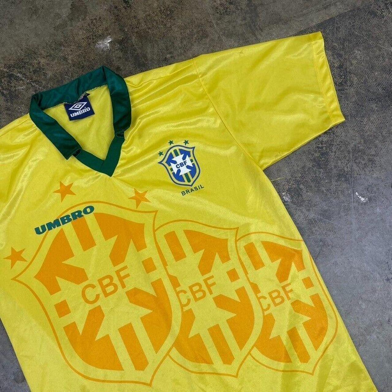 Umbro Jersey 90s Football Shirt CBF Brazi 1994/7... - Depop