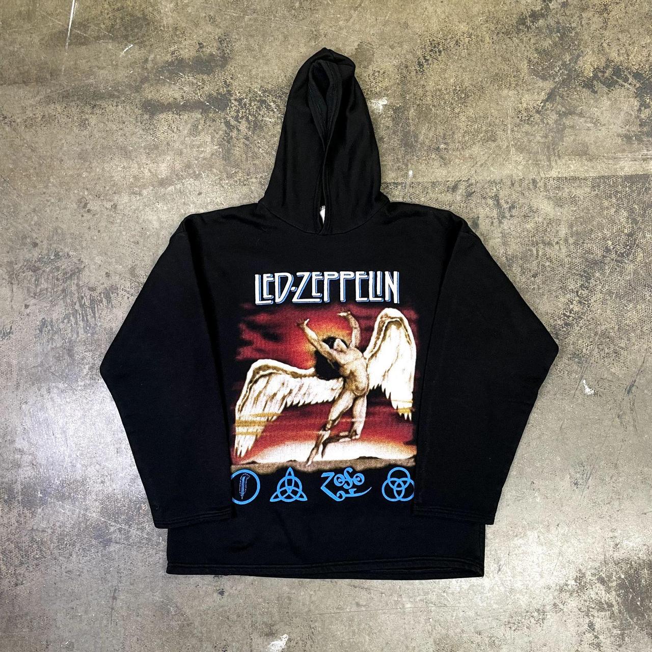 Led Zeppelin Hoodie Y2K Pull Over Music Graphic... - Depop
