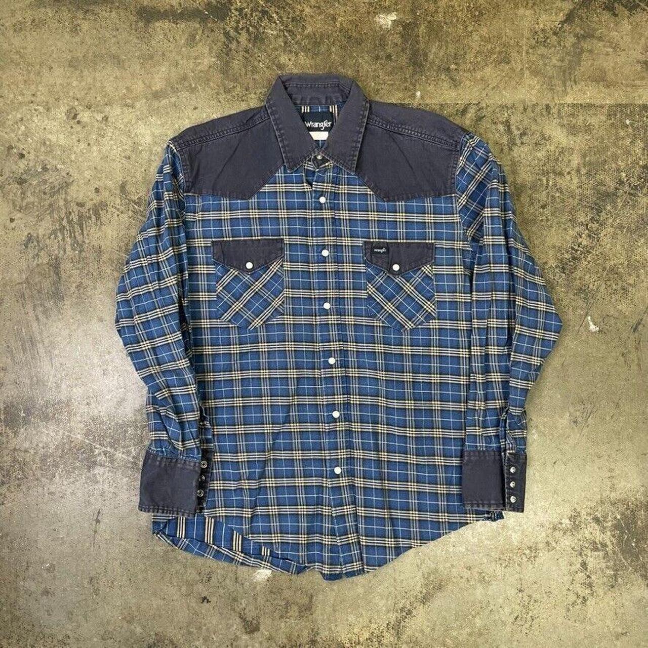Wrangler Checkered Shirt Long Sleeve Flannel Shirt,... - Depop