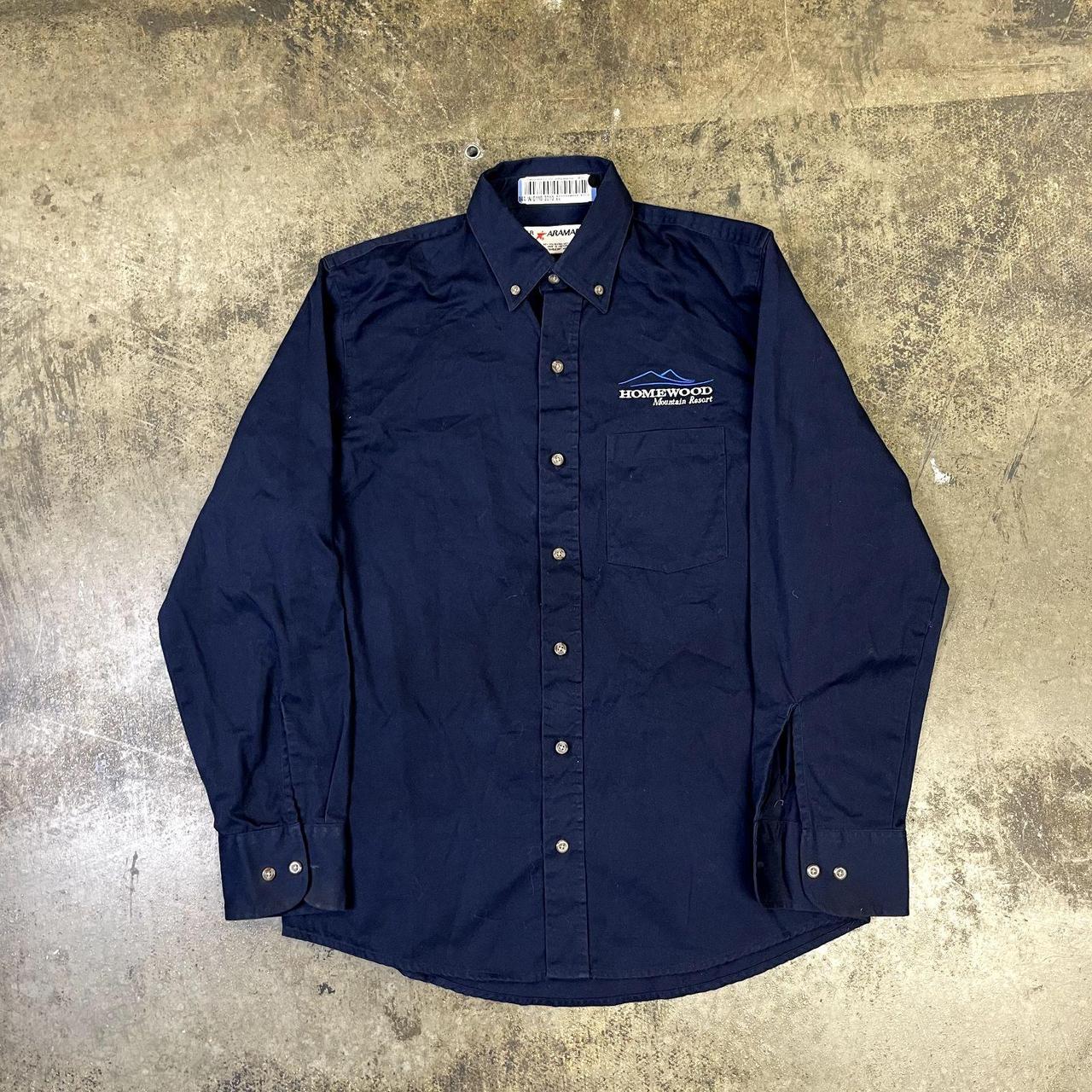 Vintage Work Shirt 90s Workwear Mechanic Vintage... - Depop