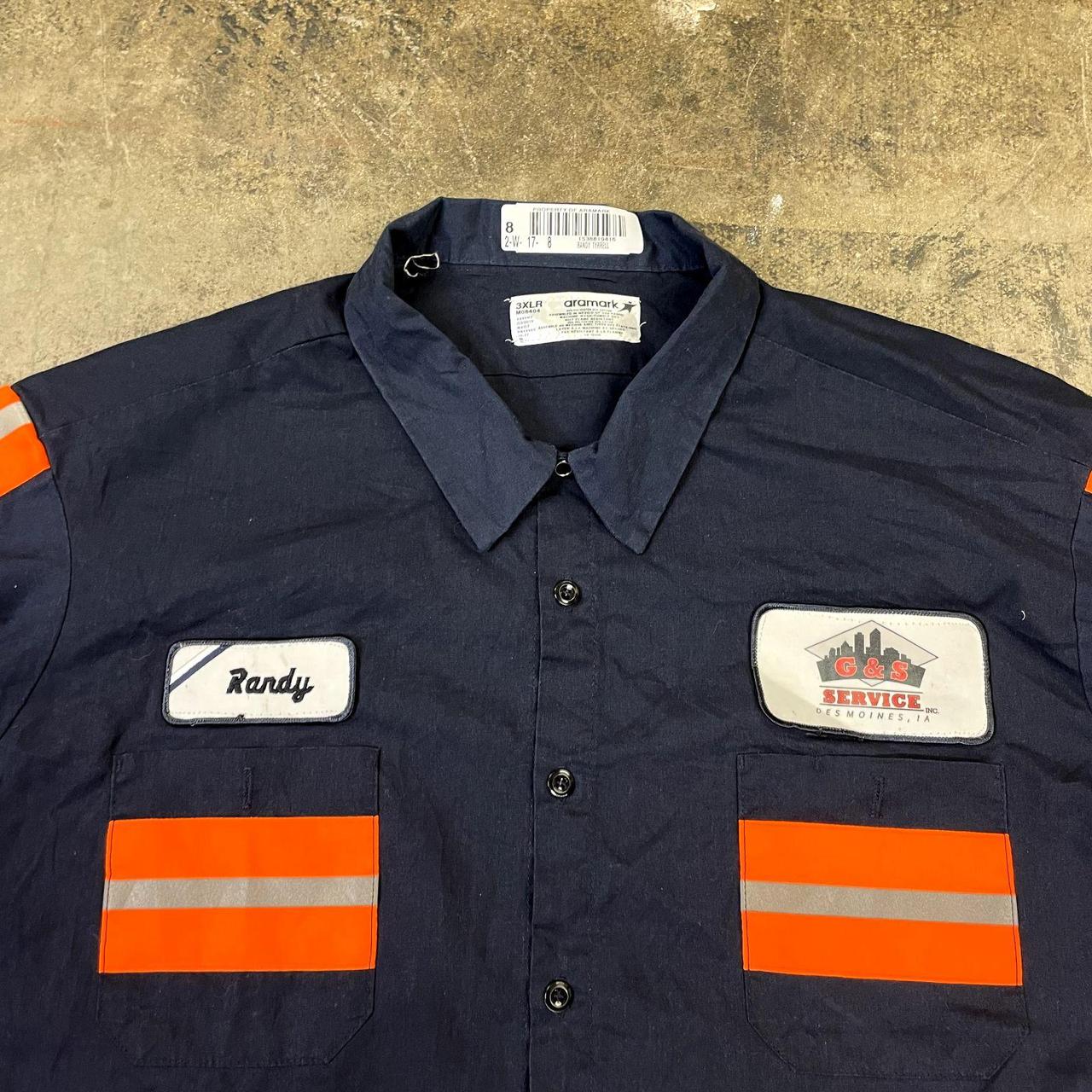 Vintage Work Shirt Workwear Mechanic Button Down,... - Depop