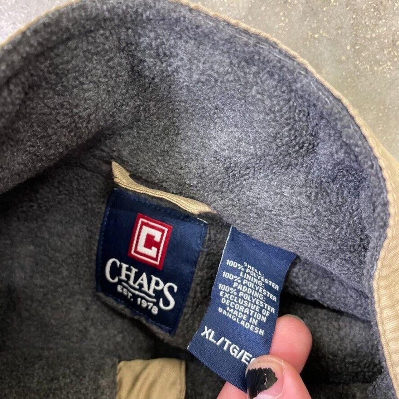 Chaps Bomber Jacket Fleece Lined Vintage Y2K USA... - Depop