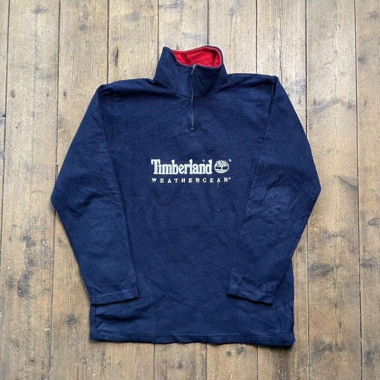 Timberland Weathergear Fleece Vintage Half-Zip... - Depop