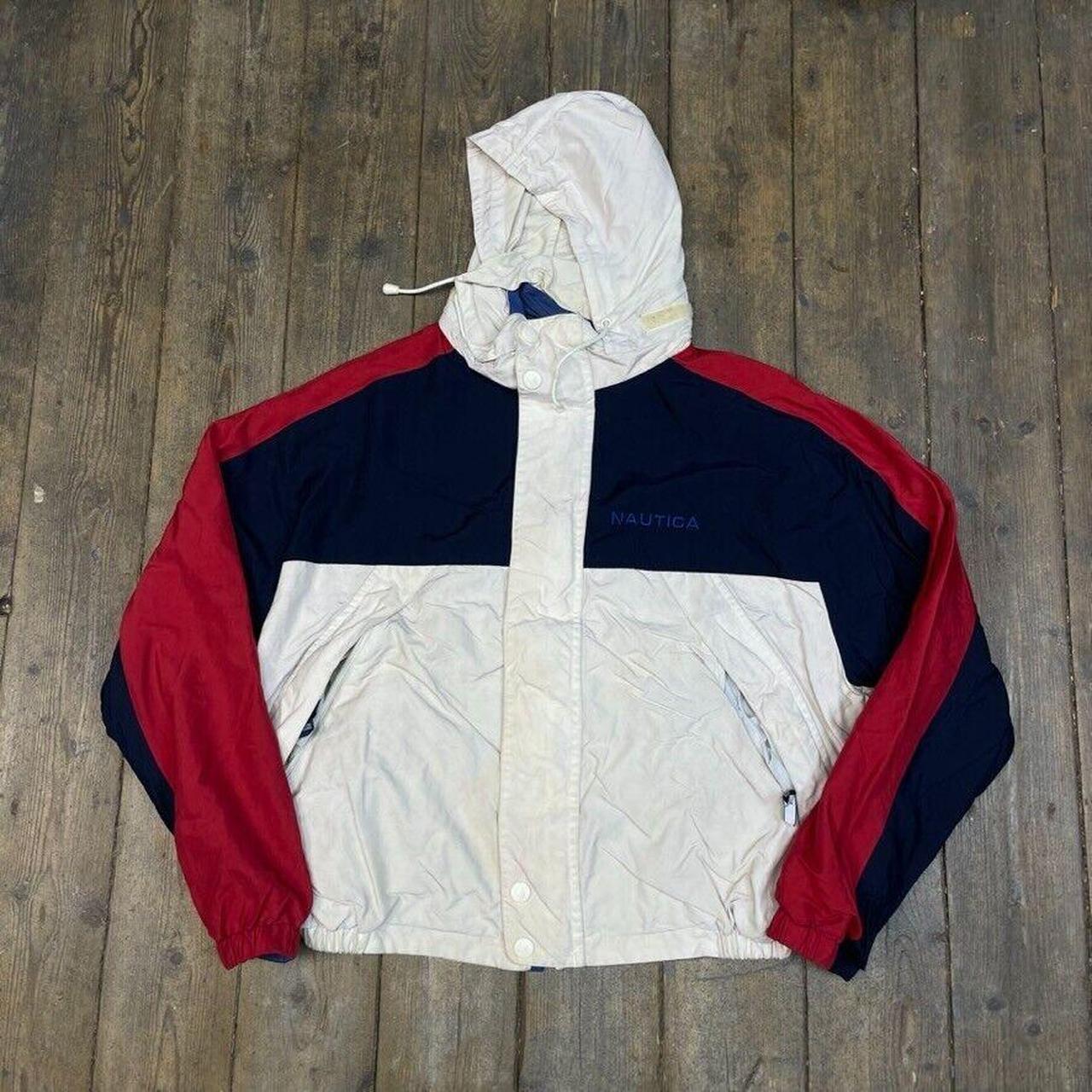 Nautica Sailing Jacket Full Zip Reversible Vintage... - Depop