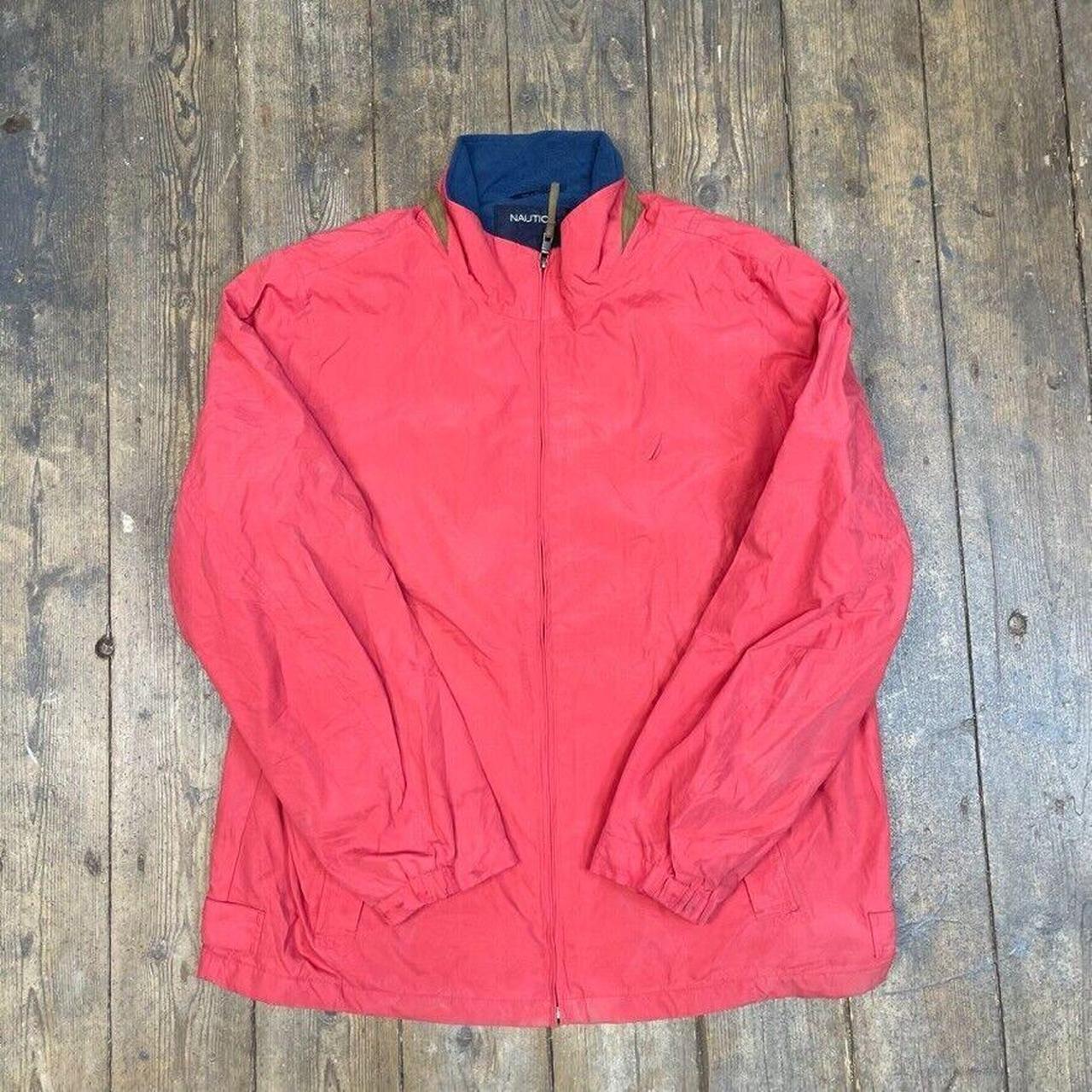 Nautica Rain Coat Full Zip Fleece Lined Vintage... - Depop