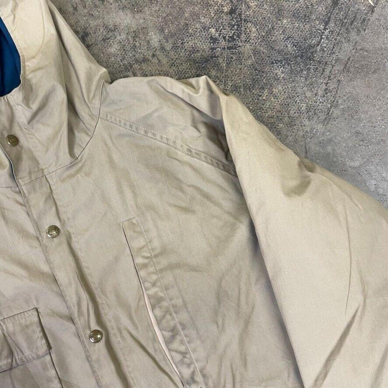 Woolrich Rain Jacket Y2K Vintage Coat, Beige, Womens... - Depop