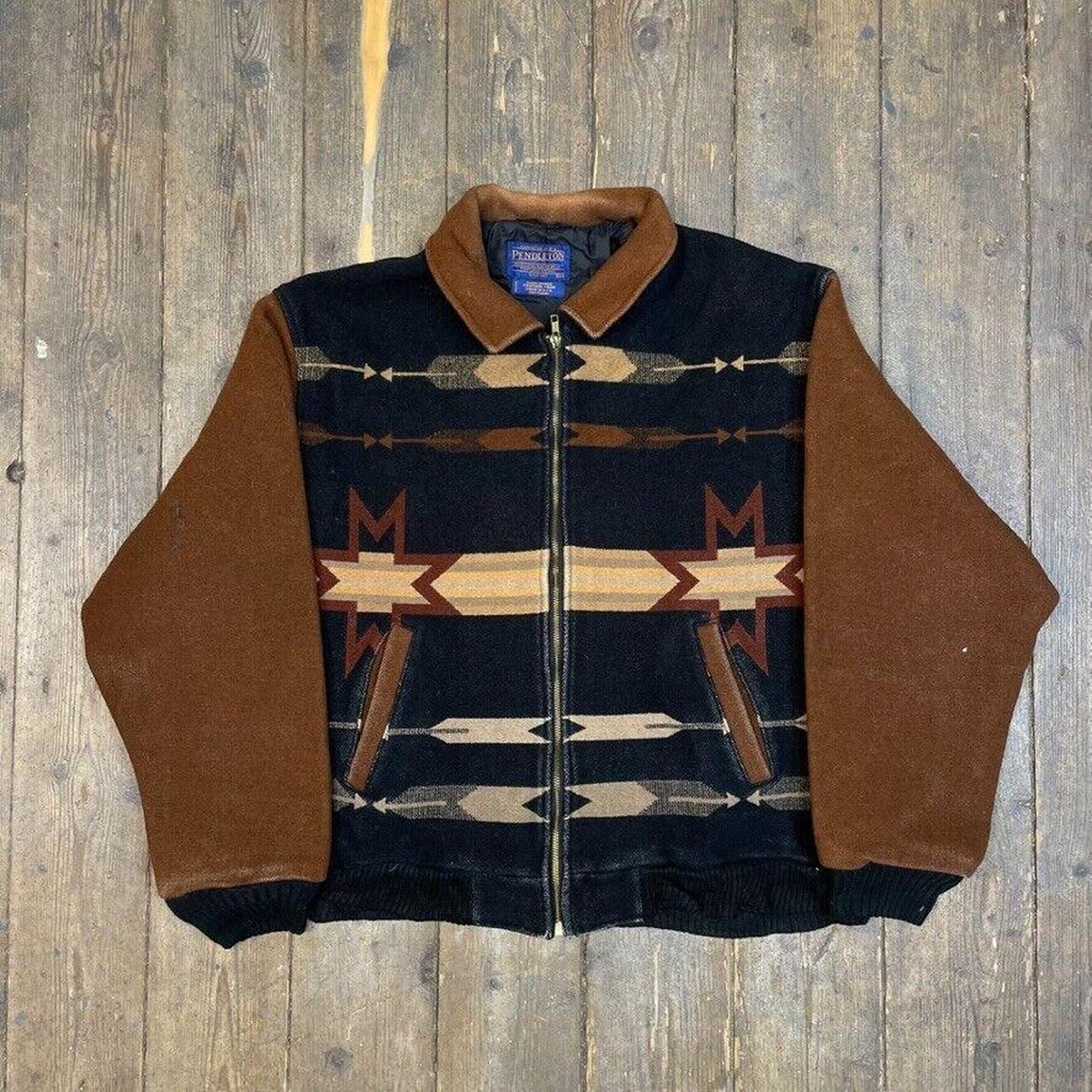 Pendleton Bomber Jacket Navaho USA Vintage Aztec... - Depop