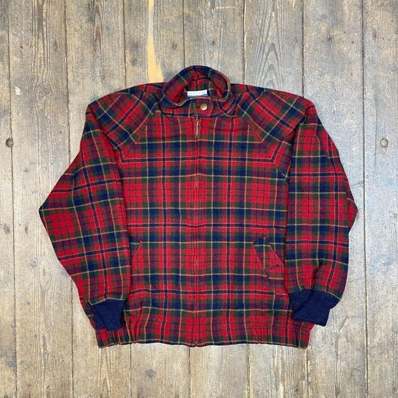 Pendleton Bomber Jacket Tartan Check Vintage Full... - Depop
