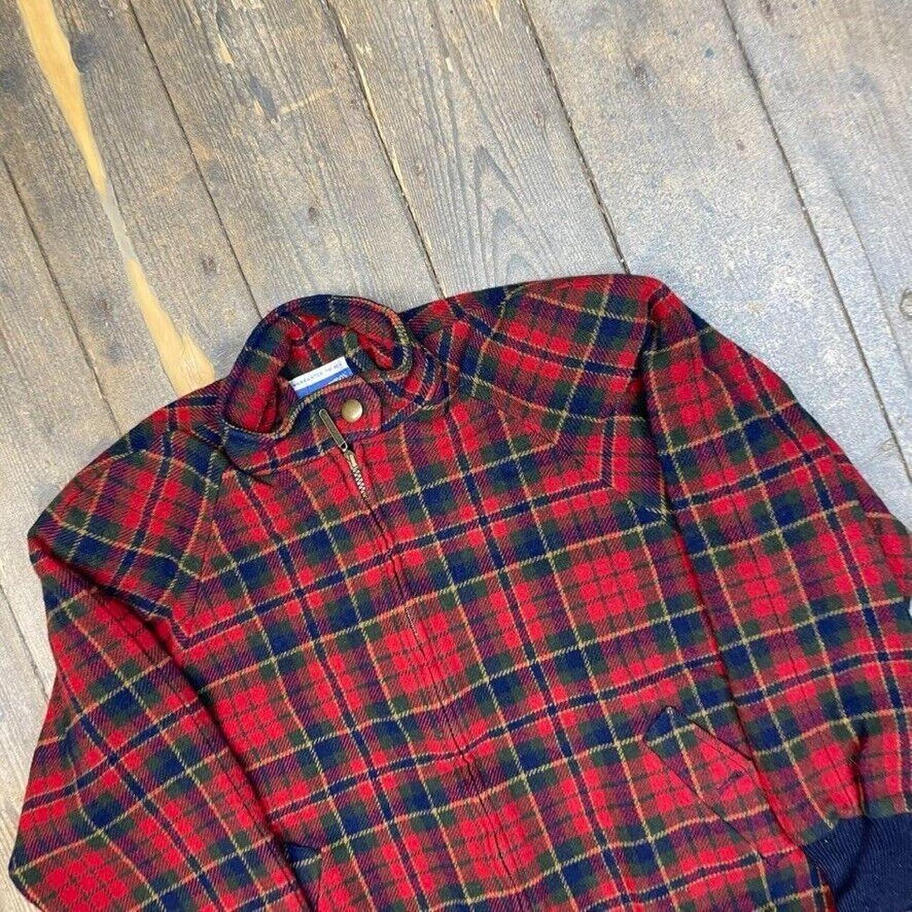 Pendleton Bomber Jacket Tartan Check Vintage Full... - Depop