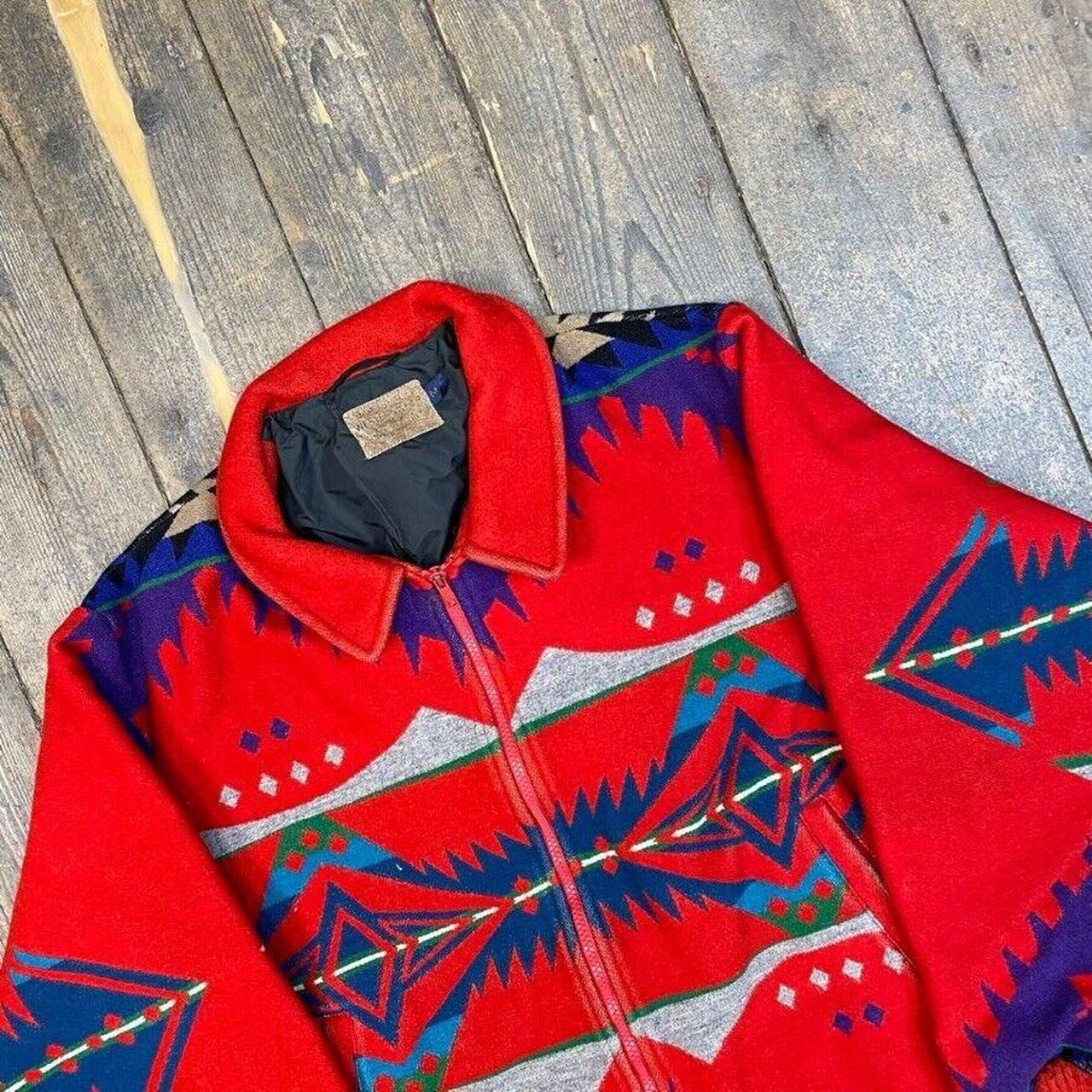 Pendleton Bomber Jacket Tribal Vintage Aztec Wool... - Depop