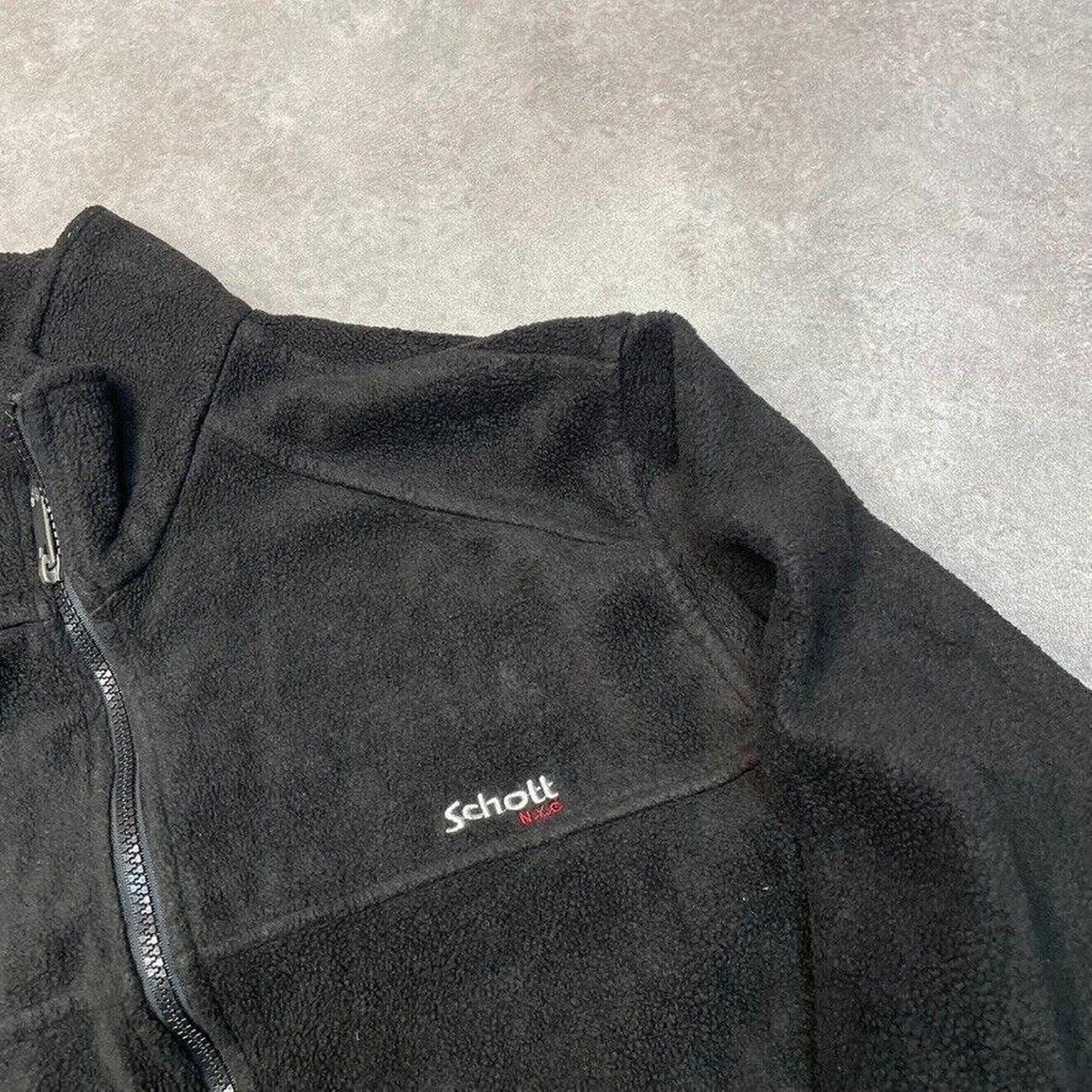 Schott NYC Fleece Mens Medium Y2K Full-Zip Hiking... - Depop