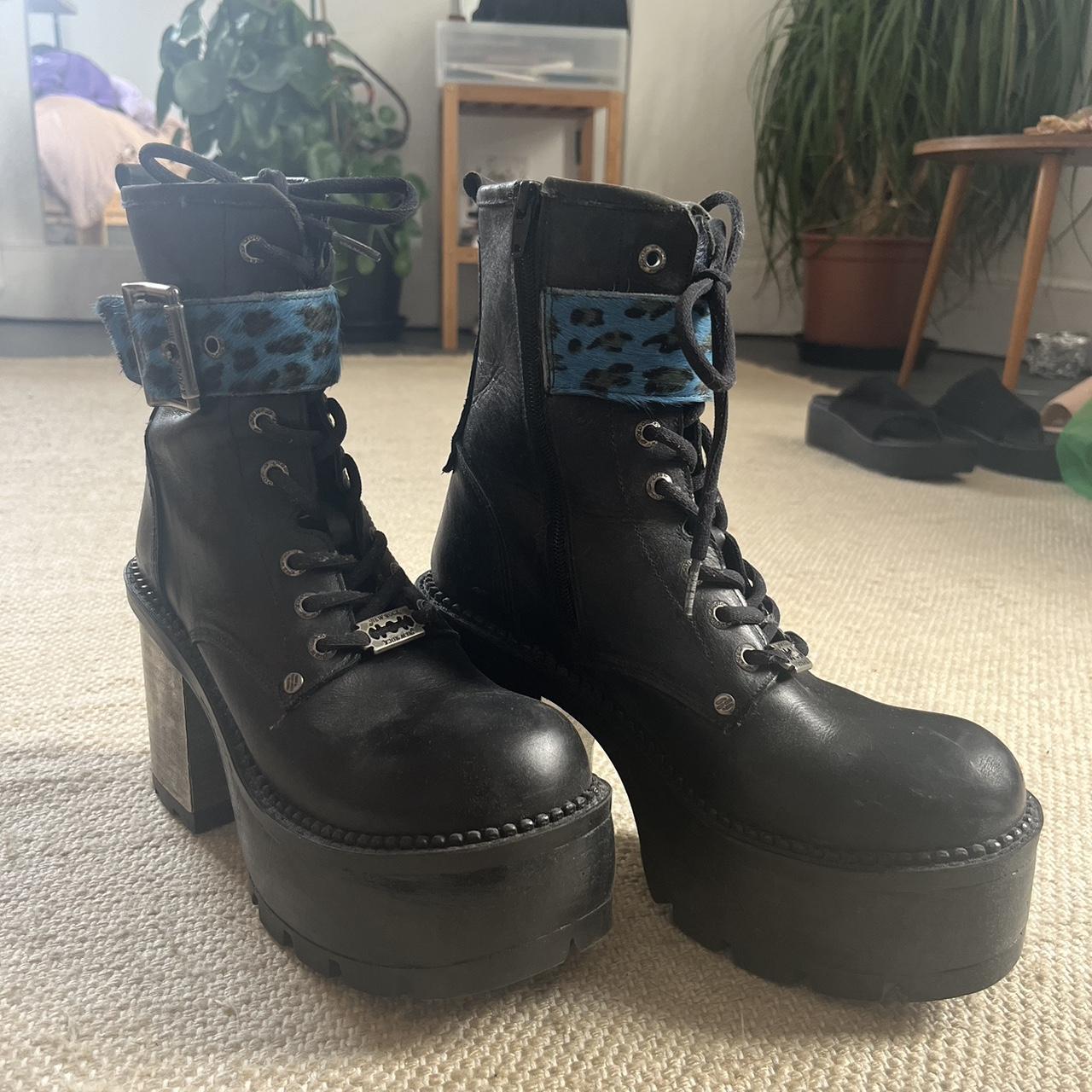 Rare stunning new rock platform heeled boots Huge... - Depop