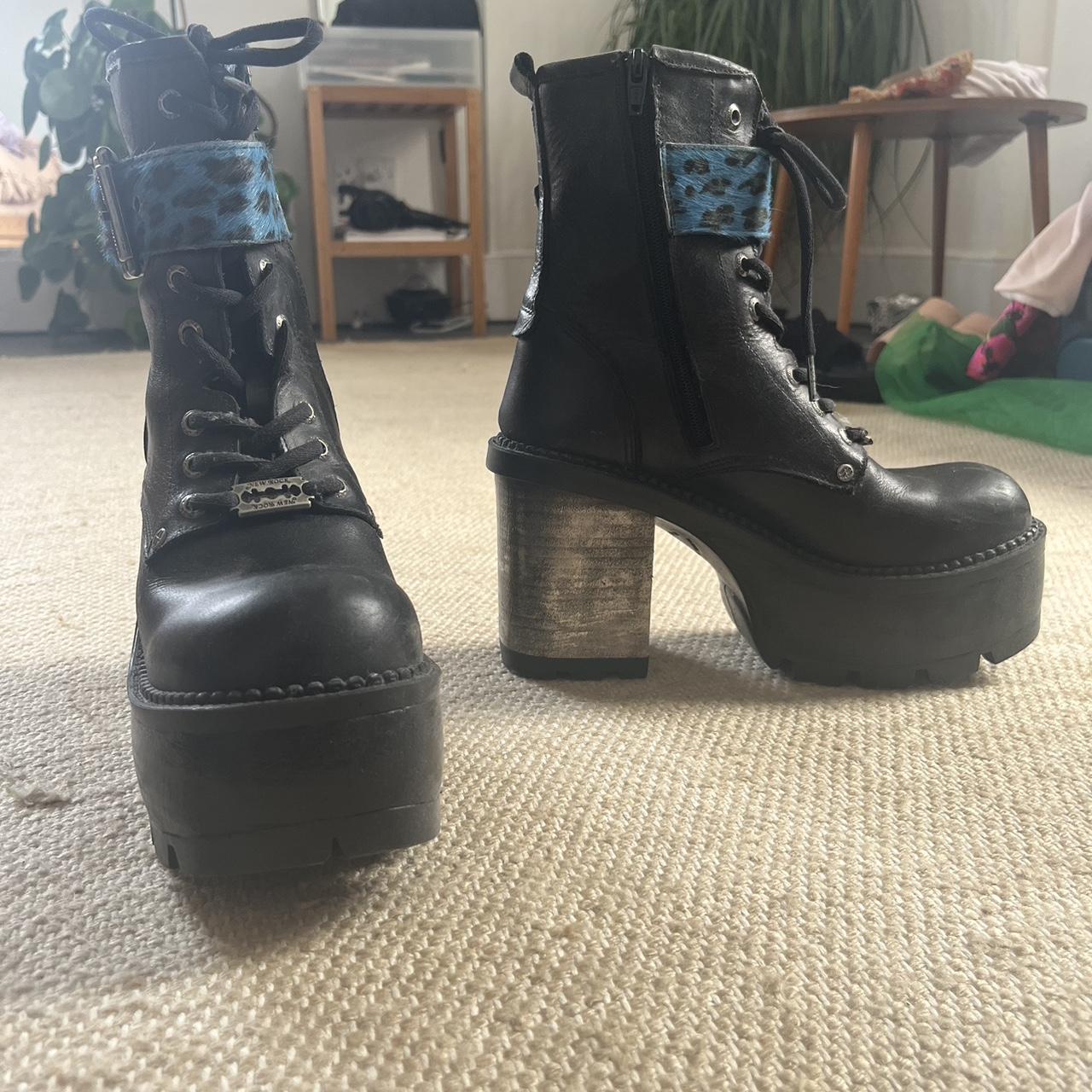 Rare stunning new rock platform heeled boots Huge... - Depop