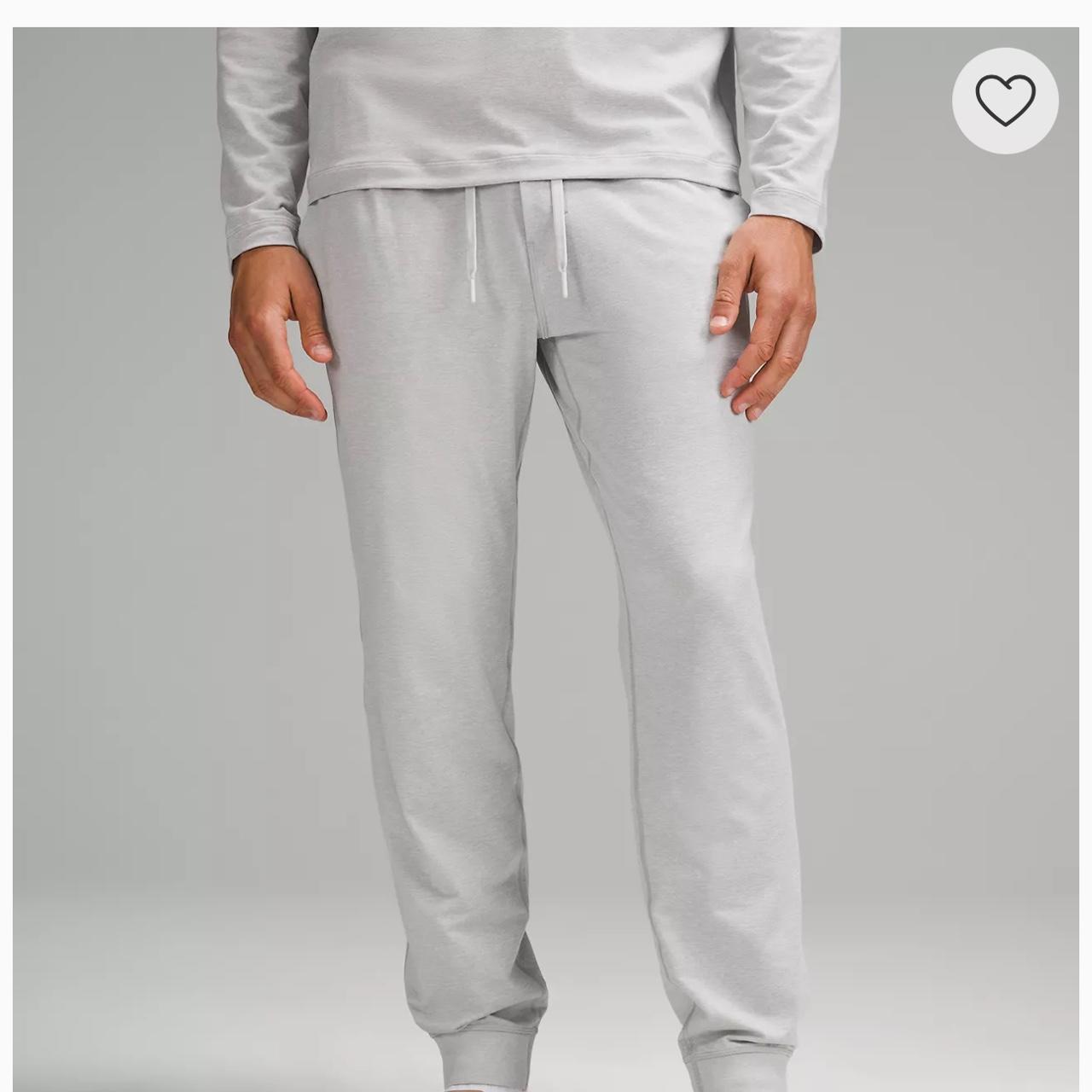 Grey Lululemon joggers with drawstring waist... - Depop