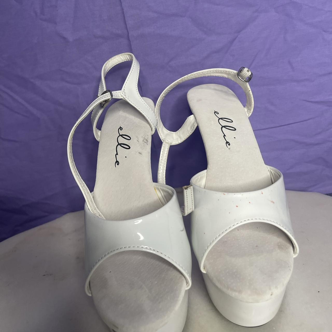 White 6 inch stripper heels 💕💕 - Depop