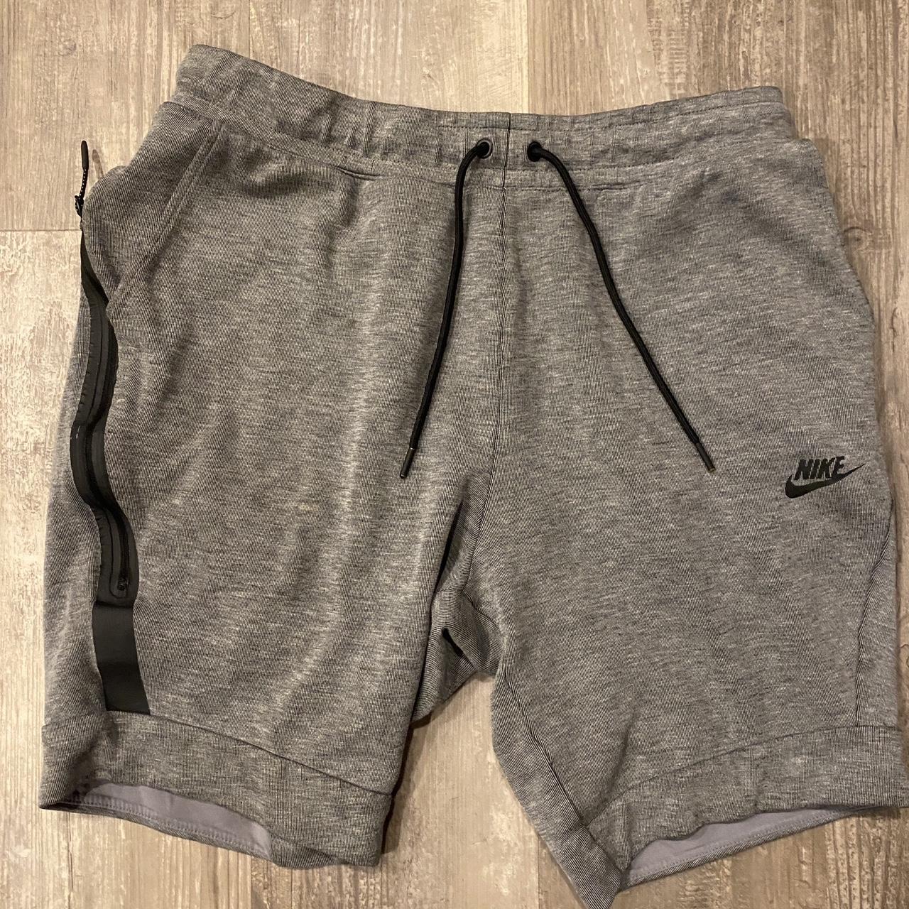 Nike Tech Fleece Dark Gray Shorts No Noticeable... - Depop