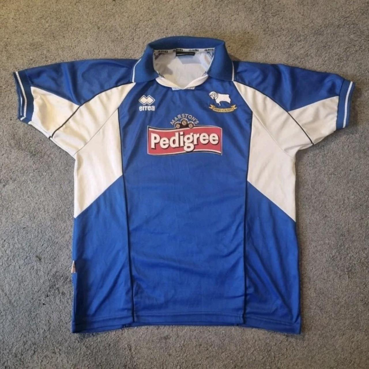 Derby County Away Football Shirt (Errea/Pedigree)... - Depop