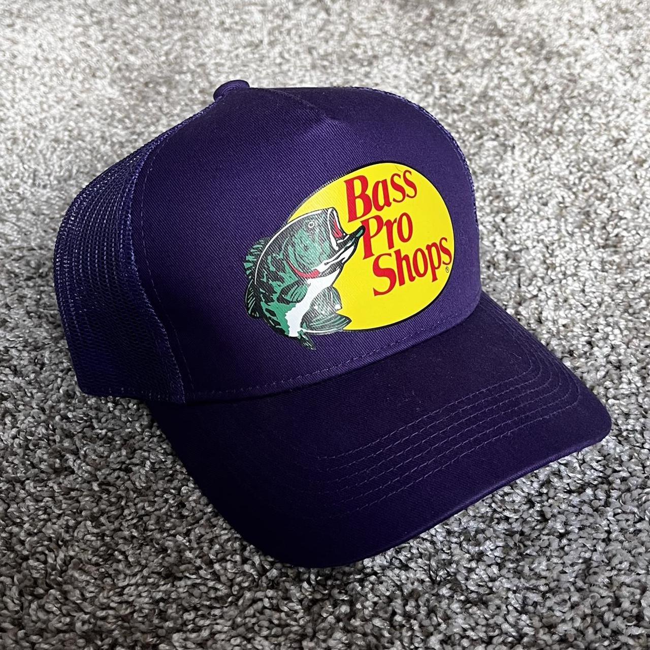 purple bass pro shops hat - Depop