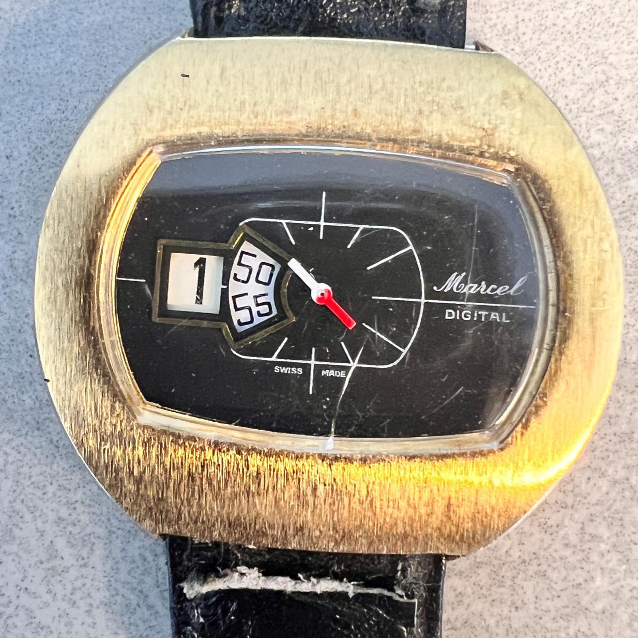 Marcel Digital rectangular rare watch. Vintage... - Depop