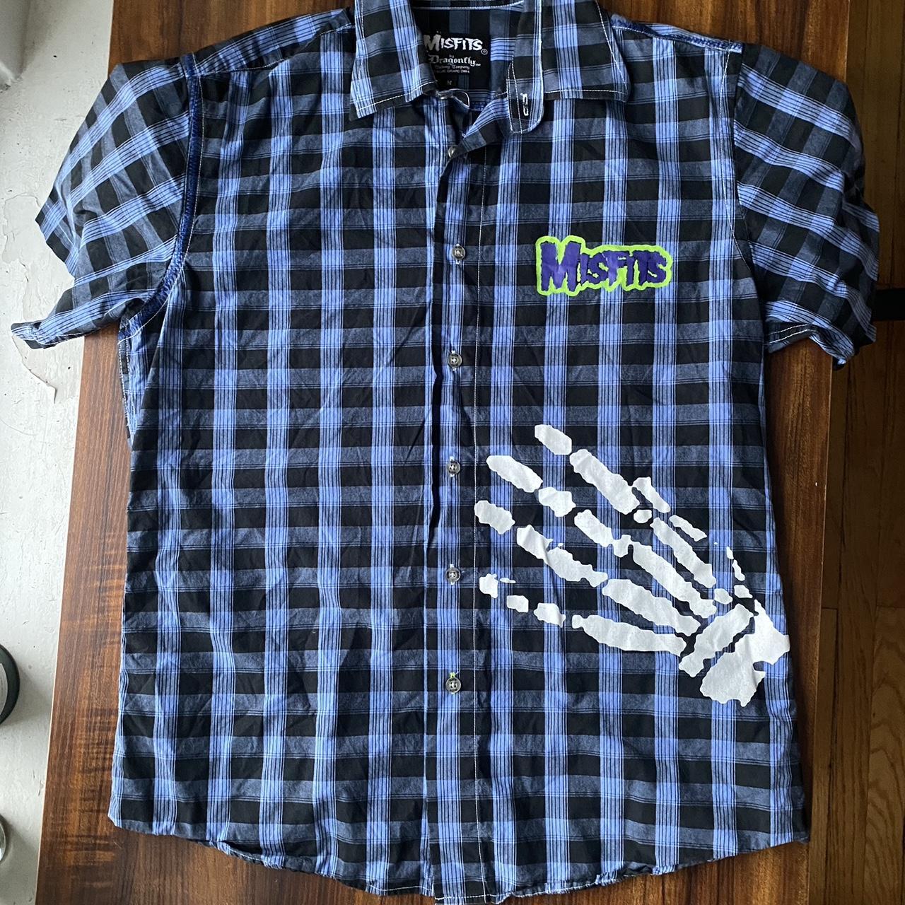 MISFITS Skeleton Hand / Crimson Ghost short sleeve... - Depop