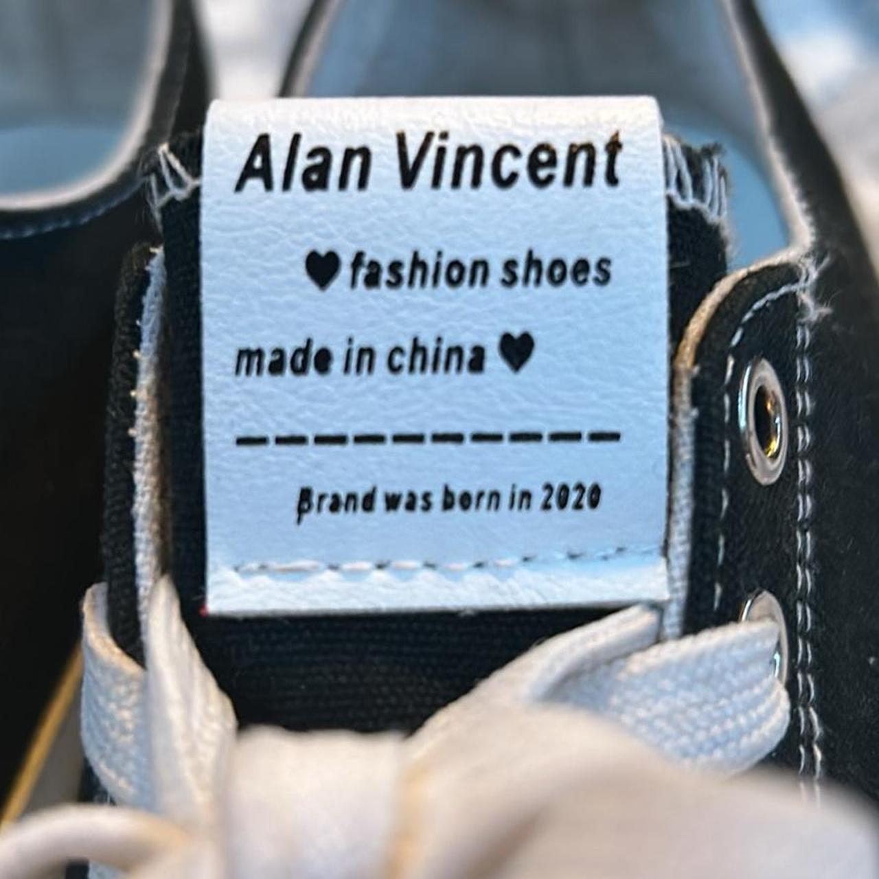 Converse dupes Black and white platform sneaks Worn... - Depop