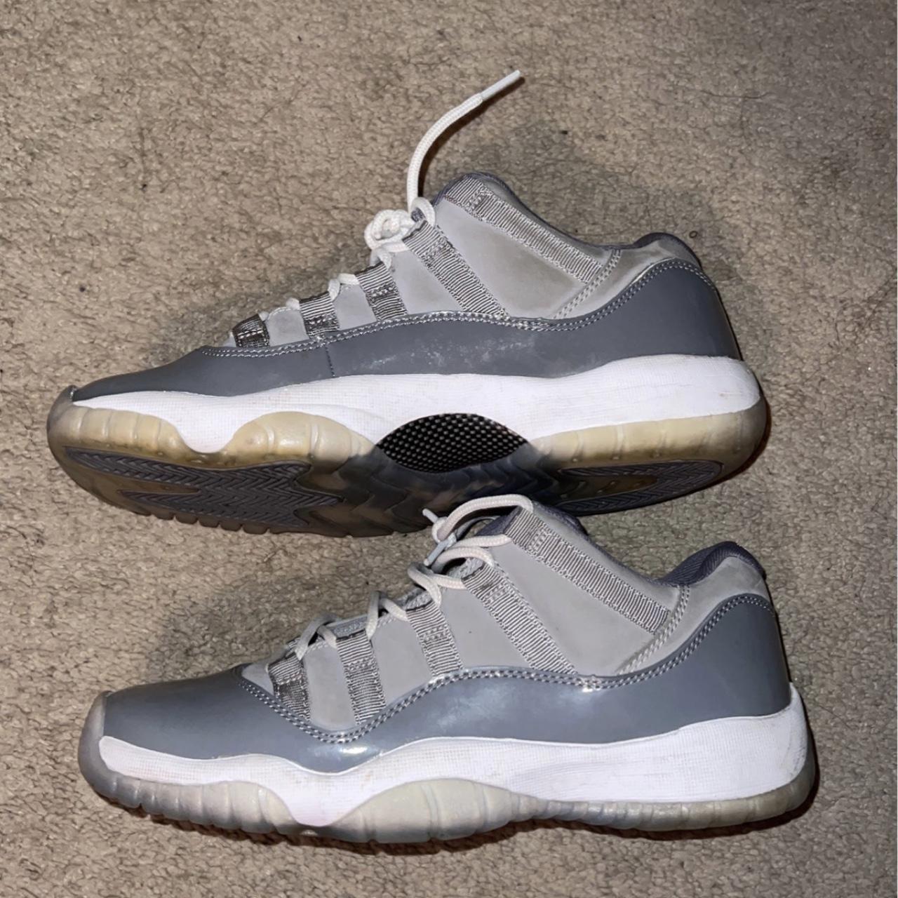 Jordan Grey and White Trainers | Depop