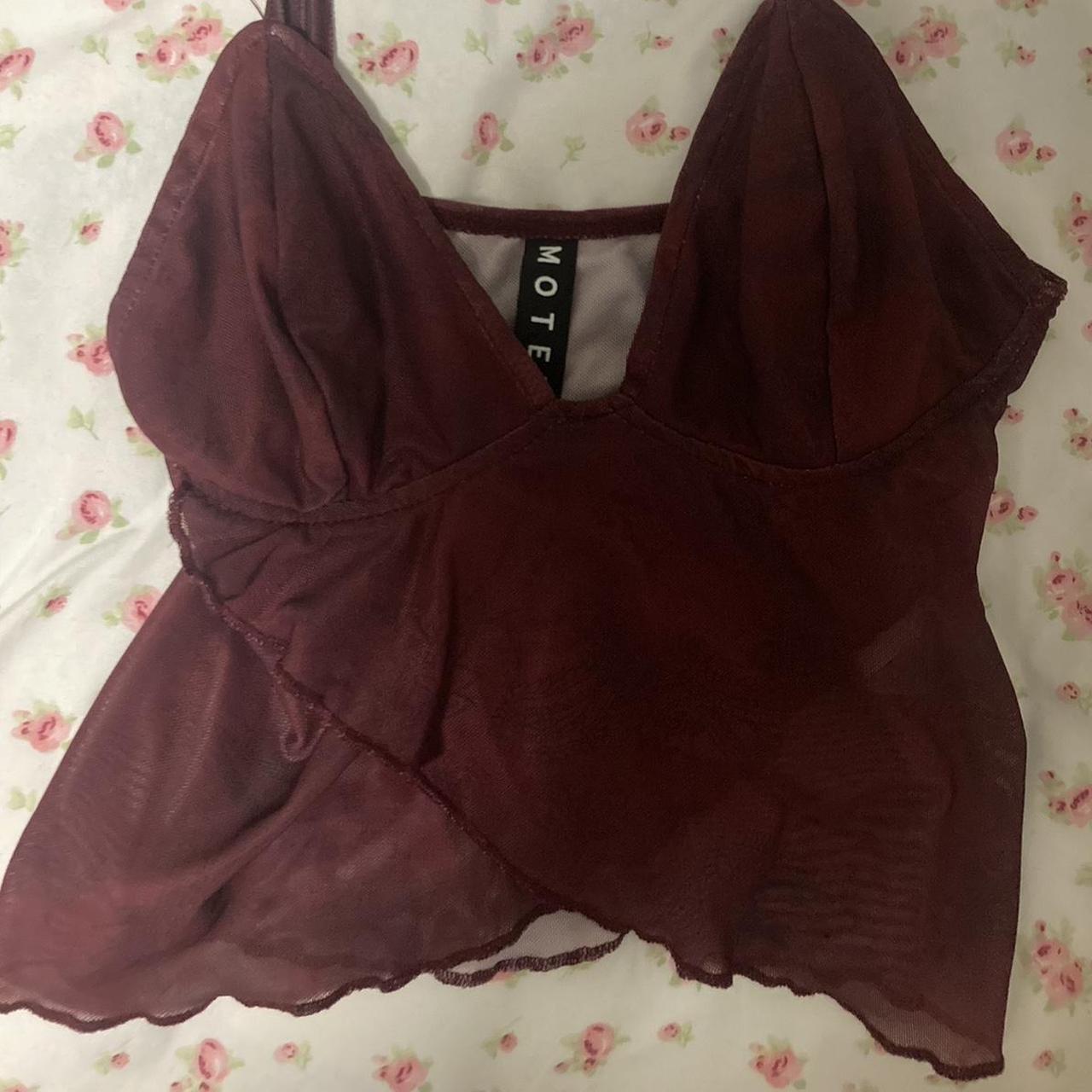 Motel rock COJIRA MESH BUTTERFLY TOP IN TONAL... - Depop